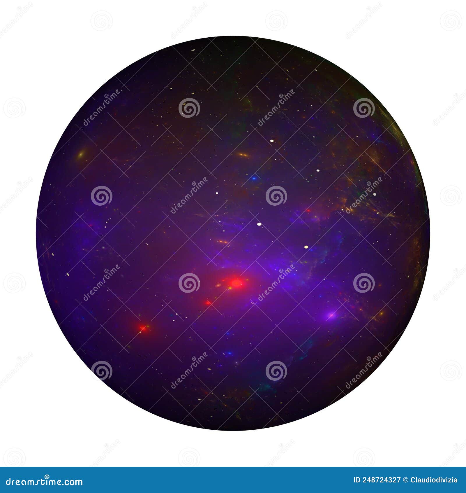 Galaxy Sphere White Background Stock Illustration - Illustration of ...