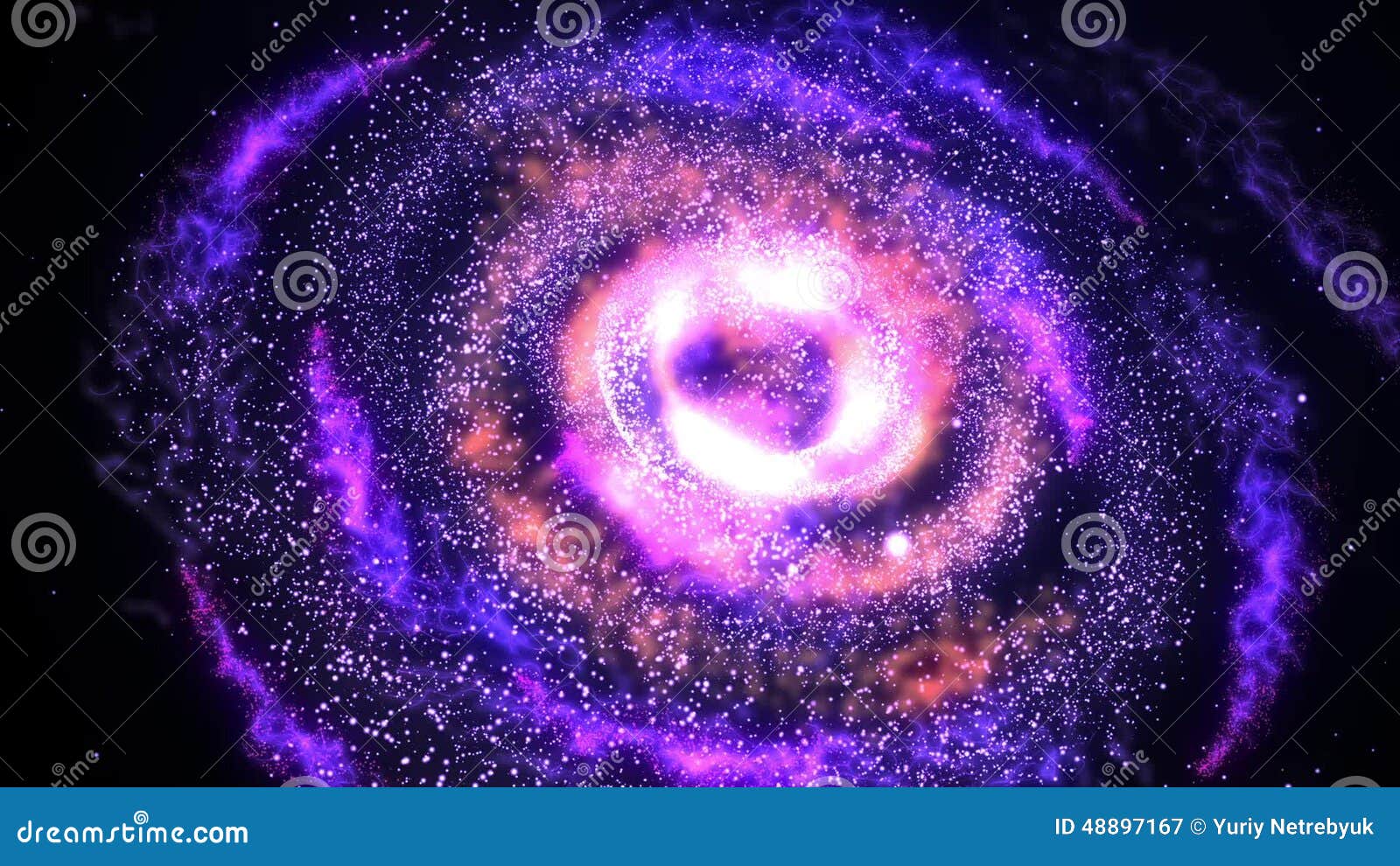 Galaxy Spinning in the Open Space Stock Video - Video of trajectory ...