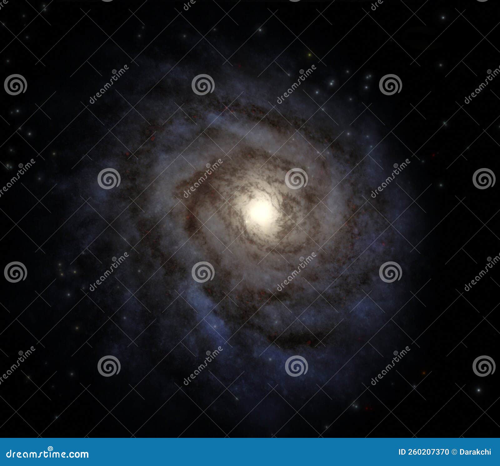 Galaxy with Stars 3d Illustration, Deep Space Background, Stars and ...