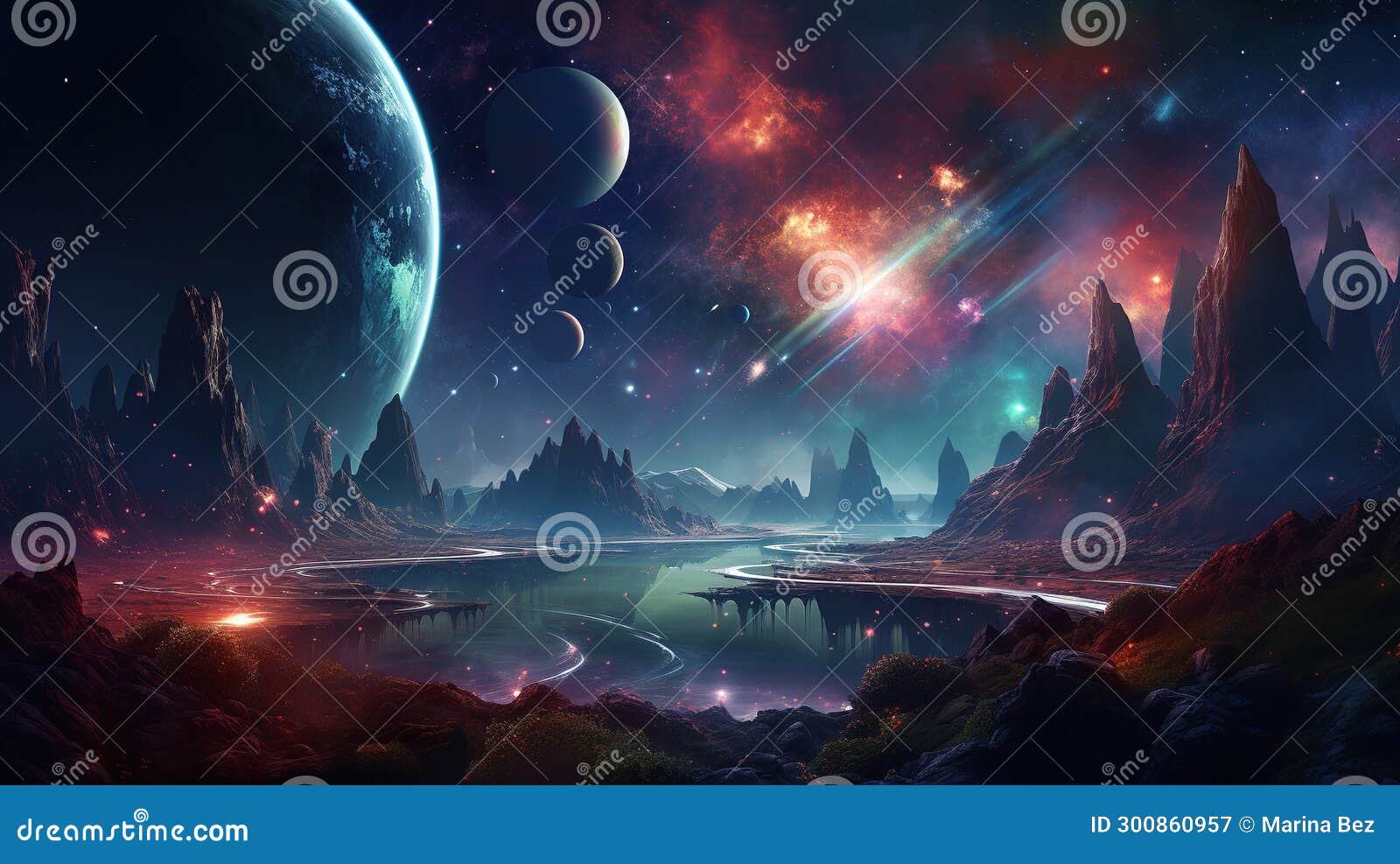 Galaxy with Stars and Planets Stock Image - Image of astronomy, starry ...