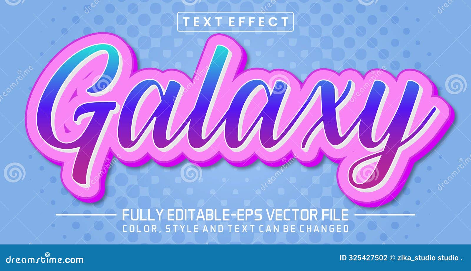 Galaxy Text Editable Style Effect Stock Vector - Illustration of ...