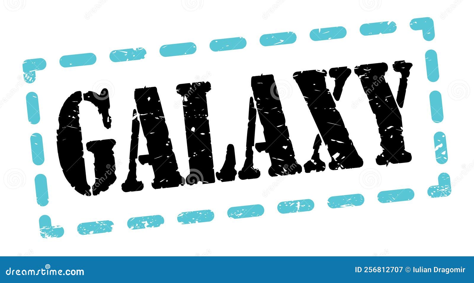 GALAXY Text Written on Blue-black Stamp Sign Stock Illustration ...