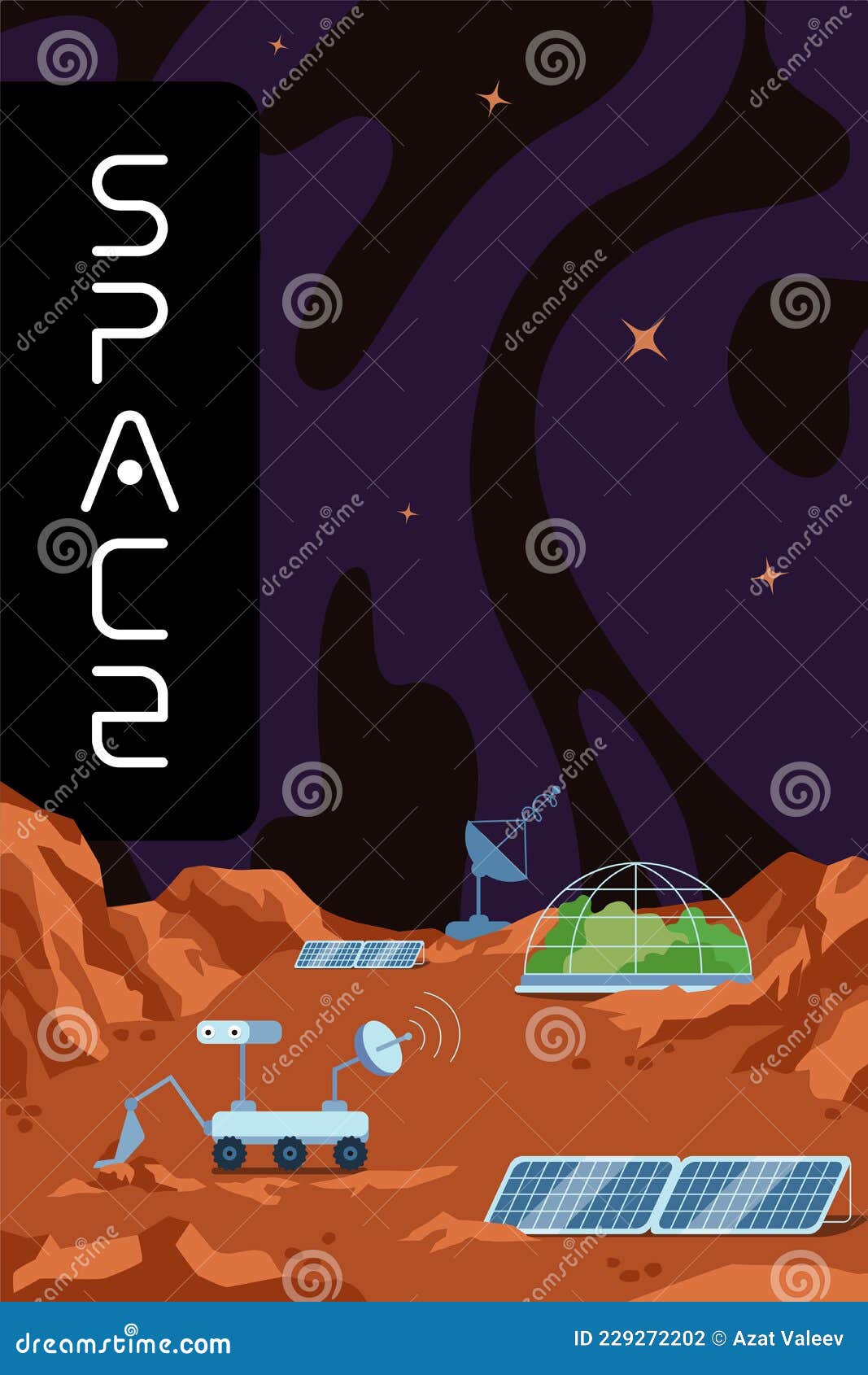 Galaxy and Universe Exploring Poster. Exoplanet Colonization Human ...