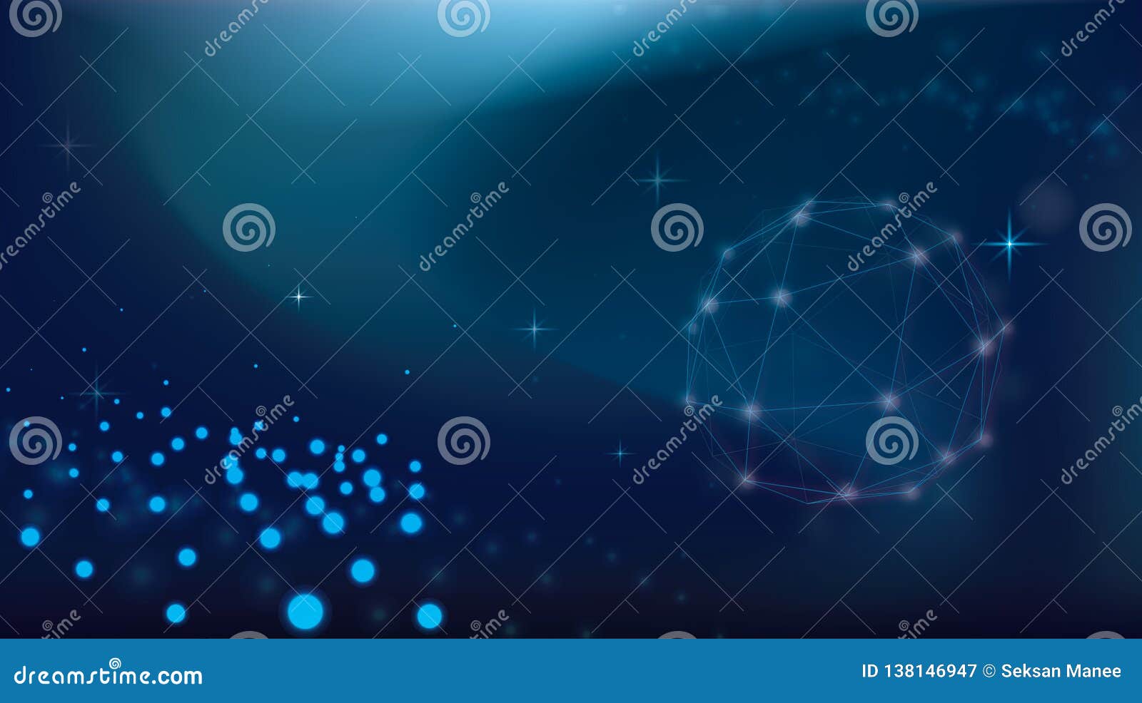 Galaxy Universe Futuristic Technology Cyberspace Background Stock ...