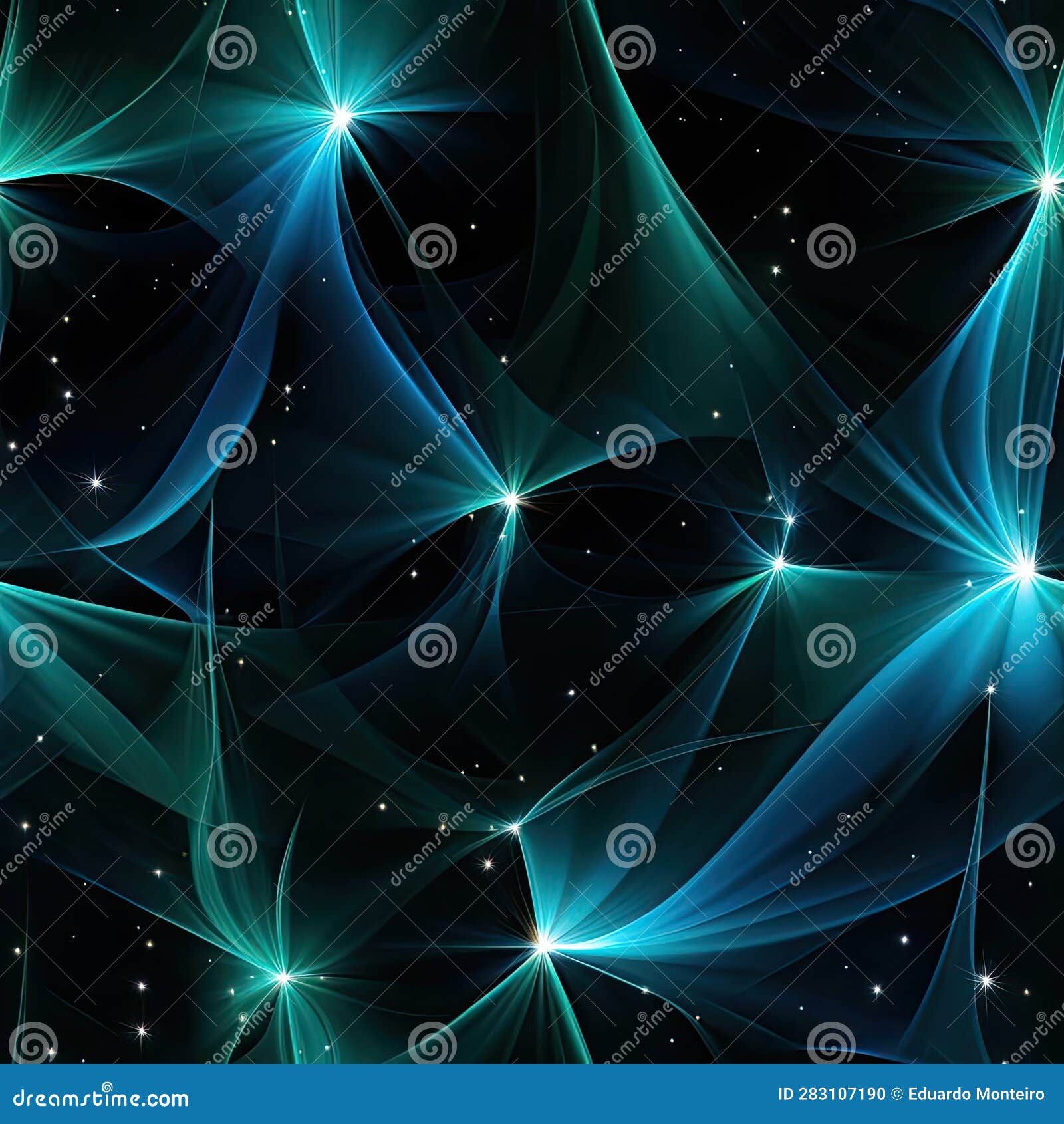 Galaxy Wallpaper with Star Lights and Waves (tiled) Stock Illustration ...