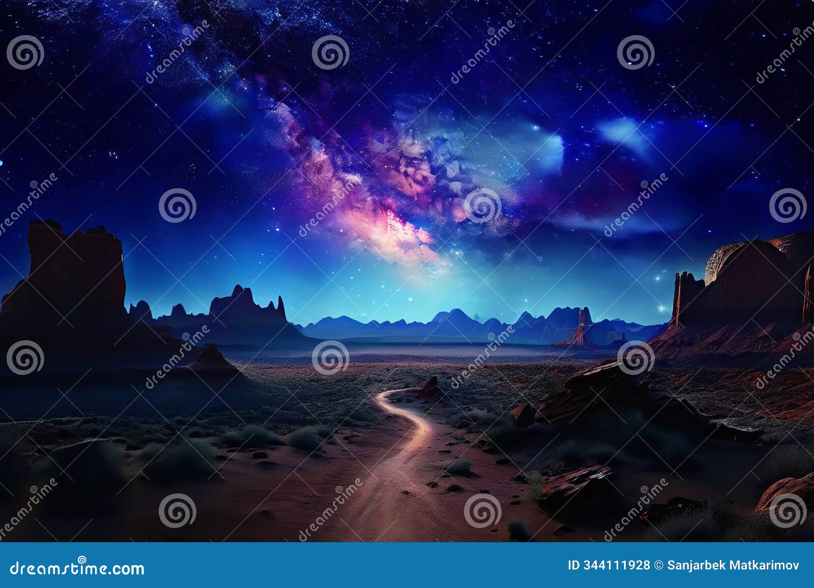 Galaxys Path Leading Stars A Cosmic Journeys Guide Stock Photo ...