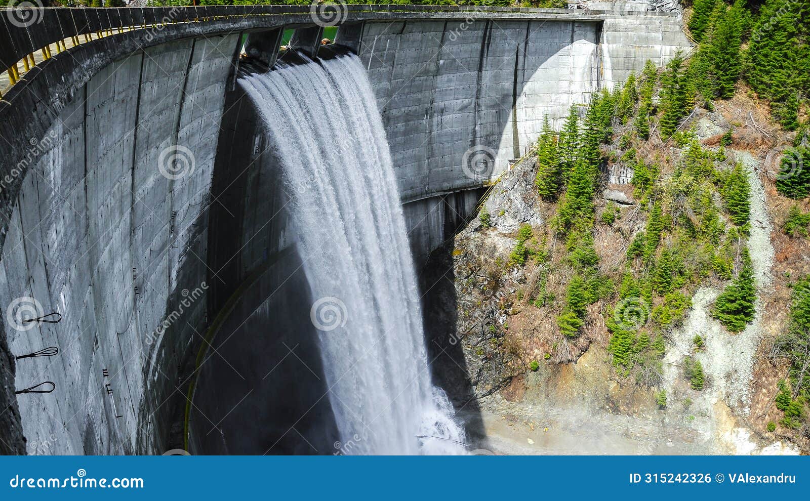 Overflowing dam stock photo. Image of project, sustainable - 315242326