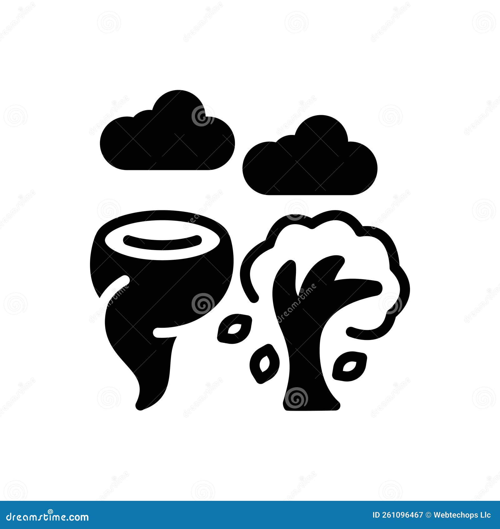 Black Solid Icon for Gale, Slat and Tempest Stock Vector - Illustration ...