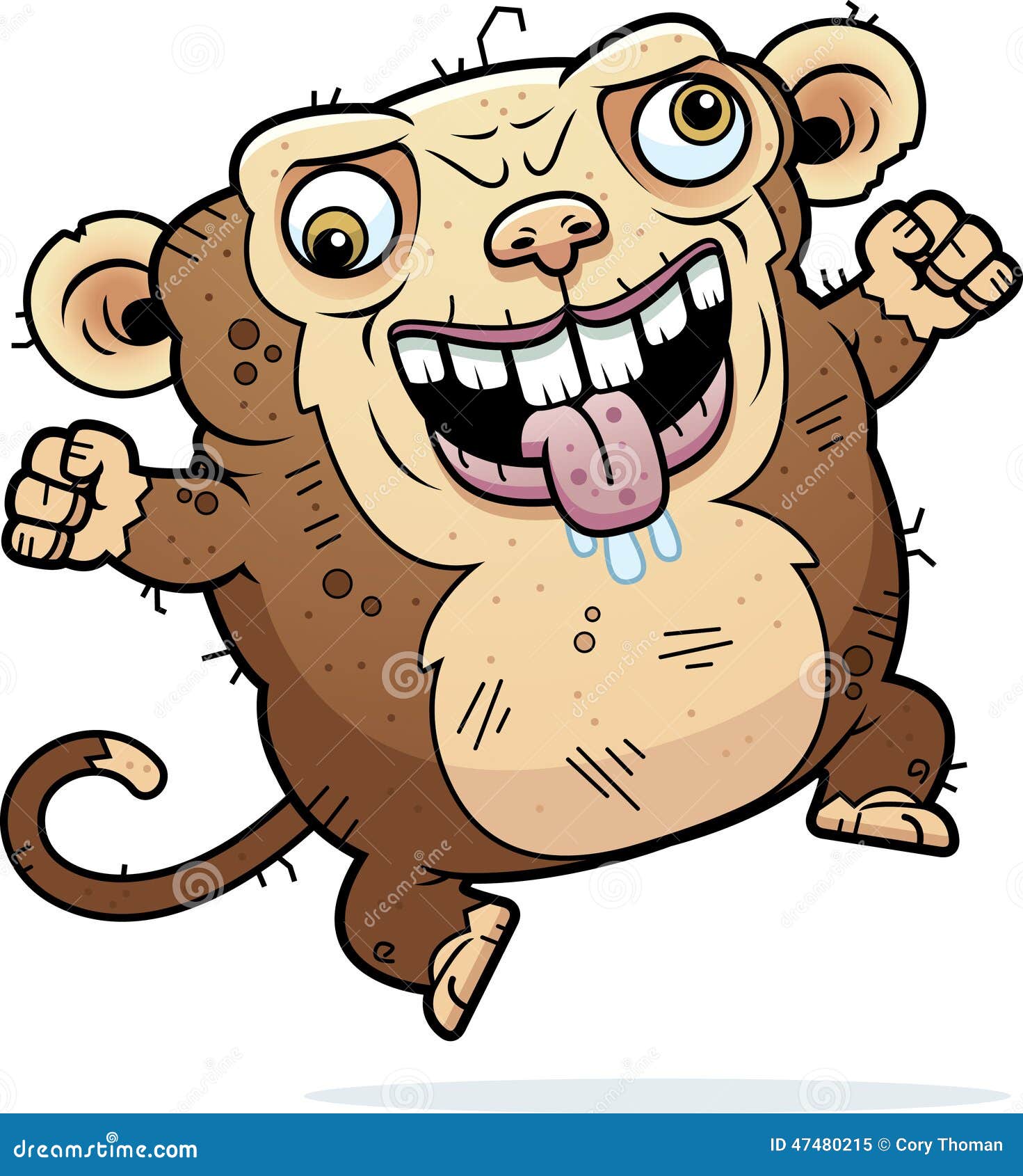 Galen ful apa vektor illustrationer. Illustration av stinka - 47480215