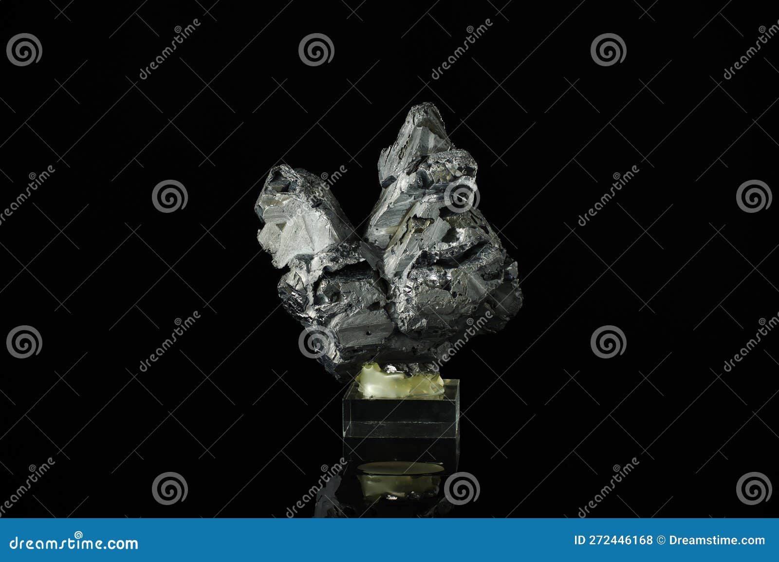 Galena on black background stock photo. Image of galena - 272446168