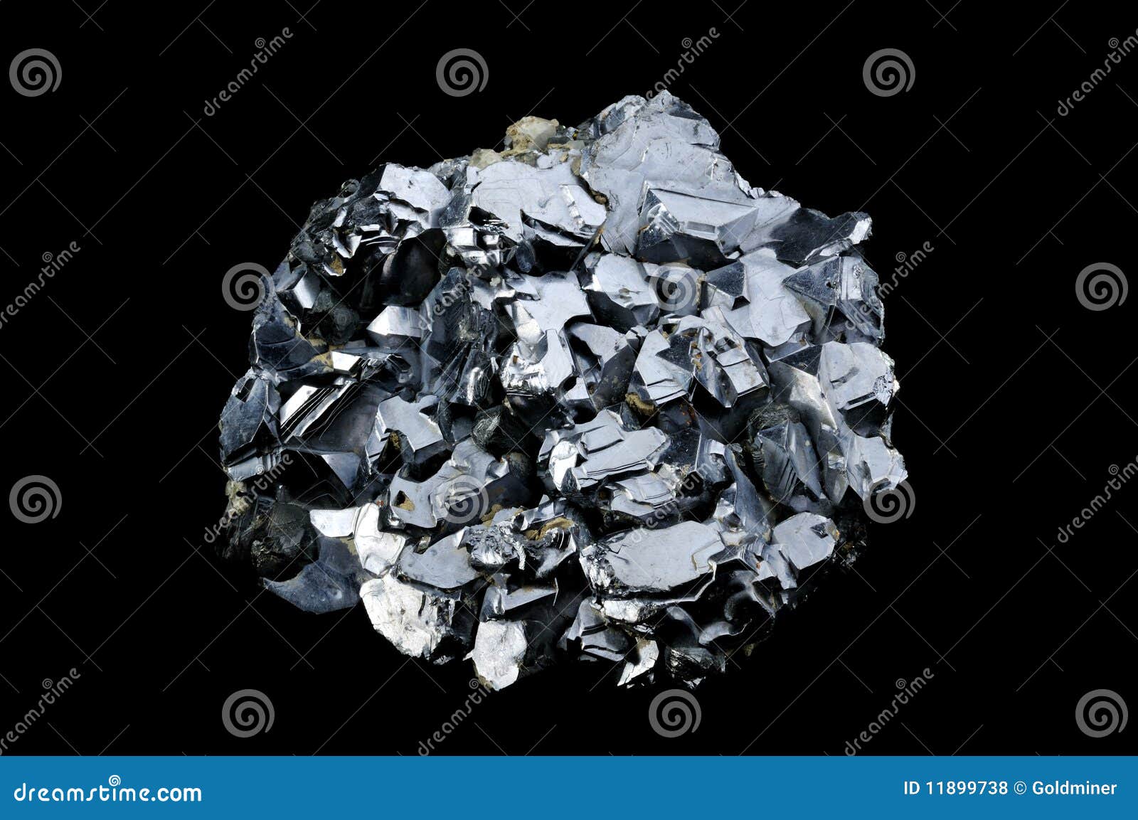 Galenite De La Galena Aislado En Balck Foto de archivo - Imagen de ...