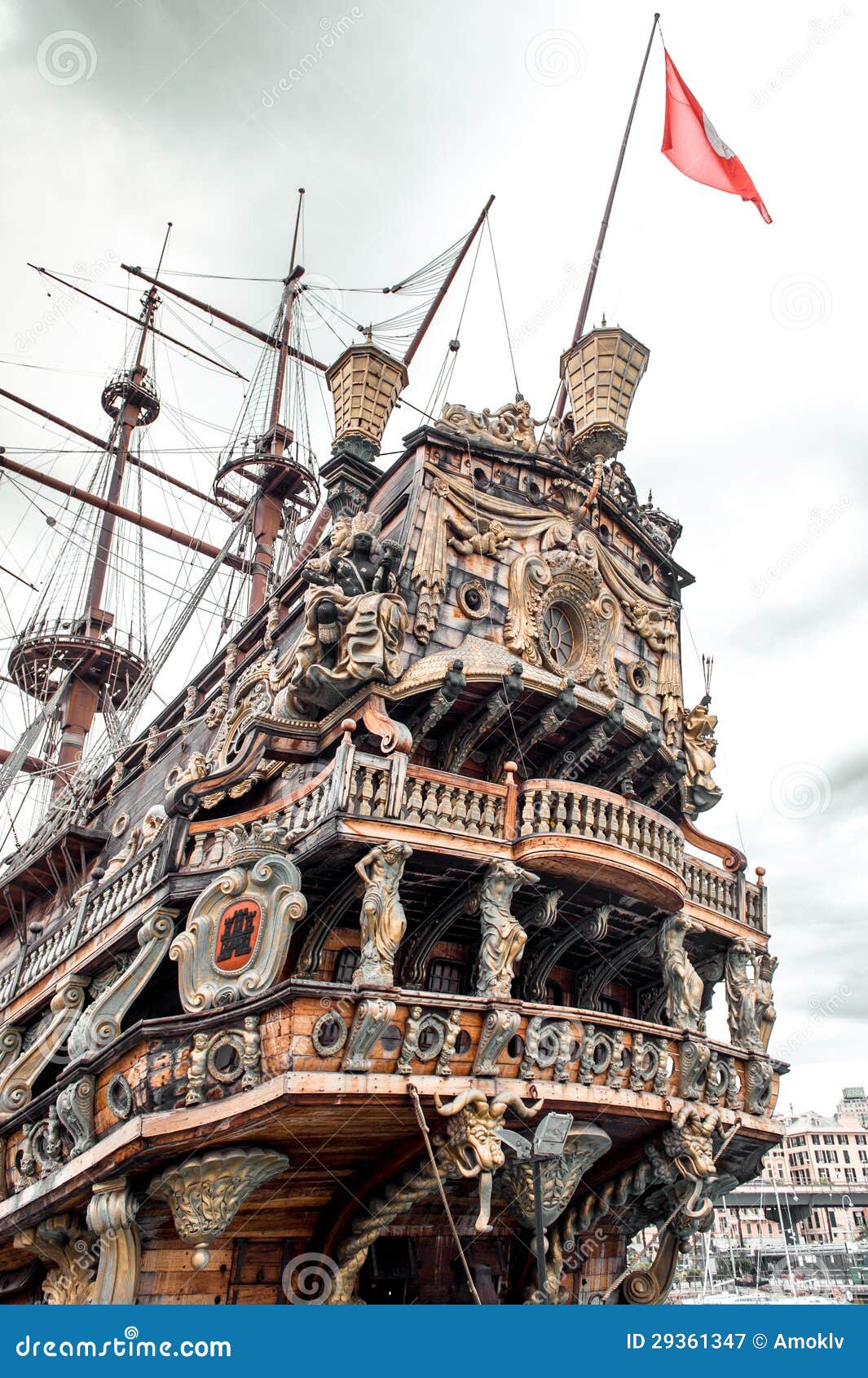 Galeone Neptune ship stock image. Image of harbor, rigging - 29361347