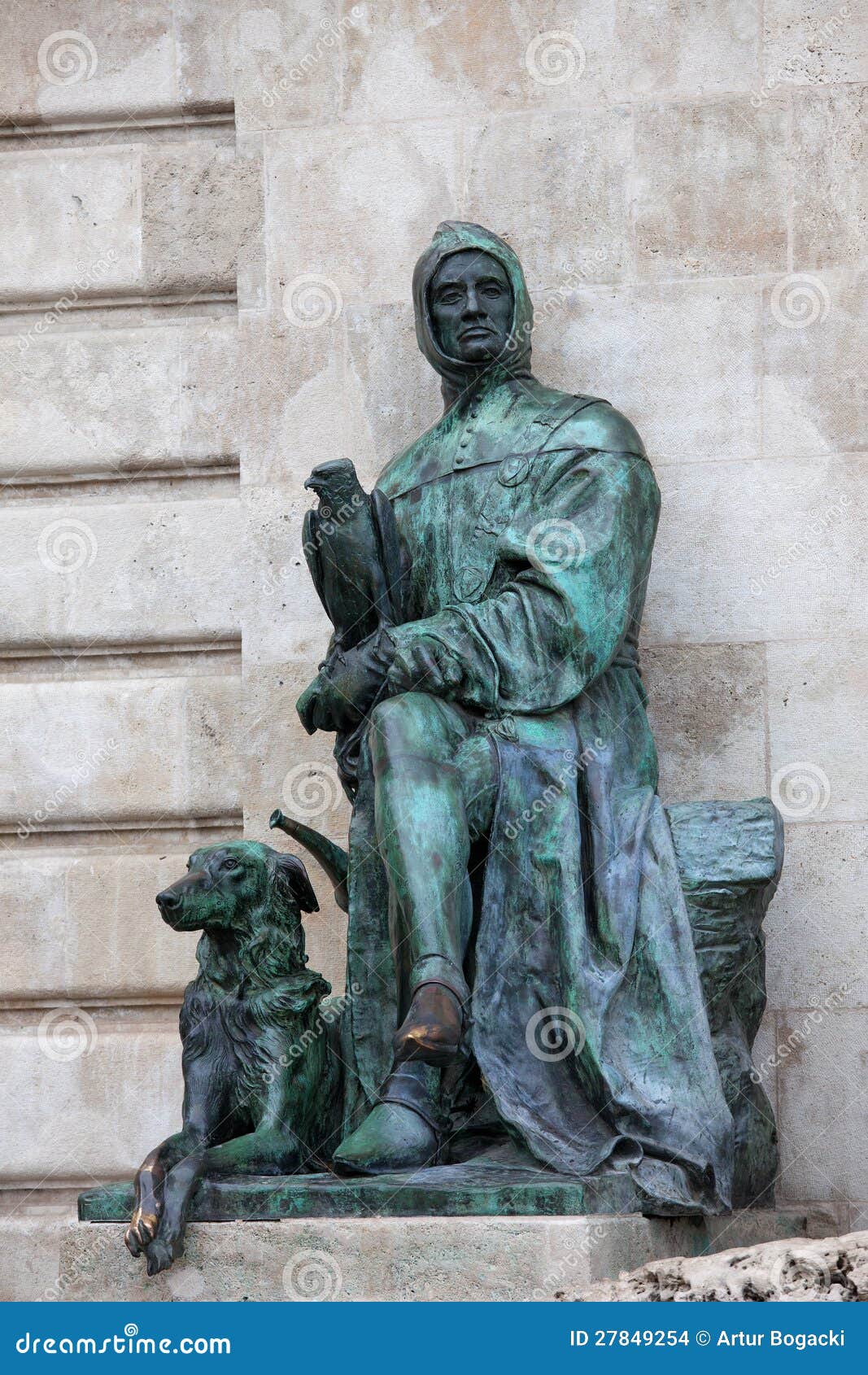 Galeotto Marzio Statue in Budapest Stock Photo - Image of budapest ...