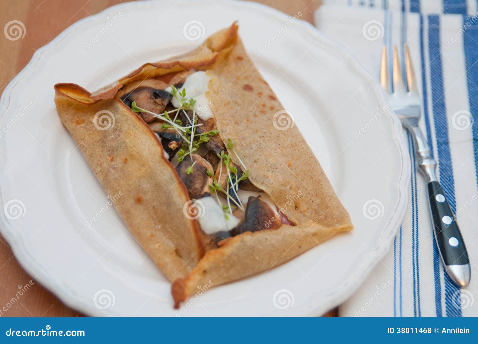 Galette De Sarasin - French Buckwheat Crepe With Camembert And Salade ...