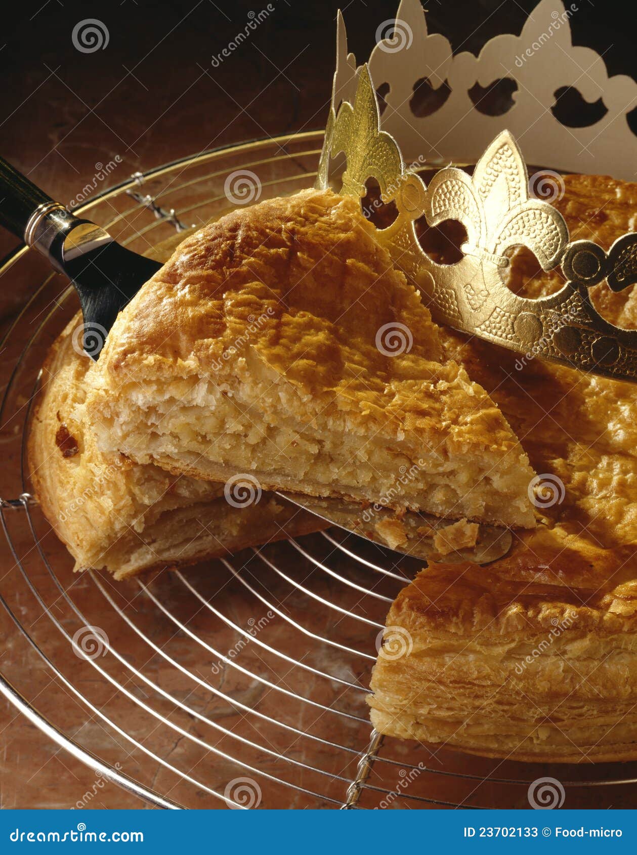 Galette des rois stock image. Image of almond, tradition - 23702133