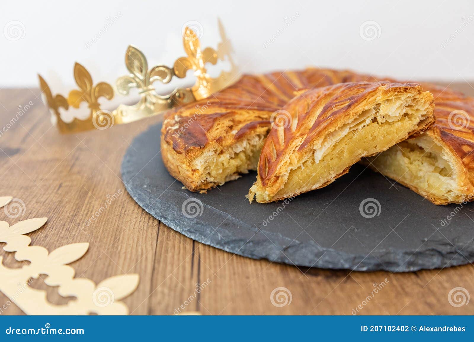Galette Des Rois during the Epiphany Stock Photo - Image of kings ...
