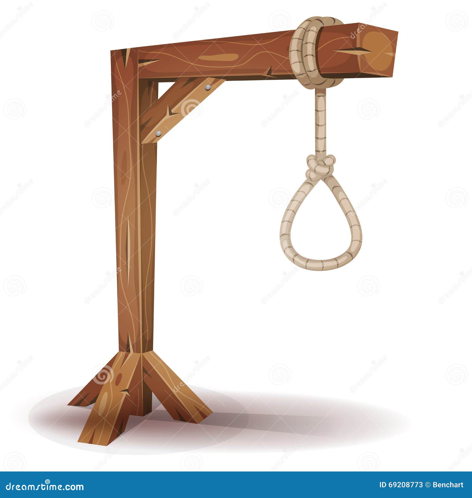 Galgen Met De Kabel Van De Beul Vector Illustratie - Illustration of ...