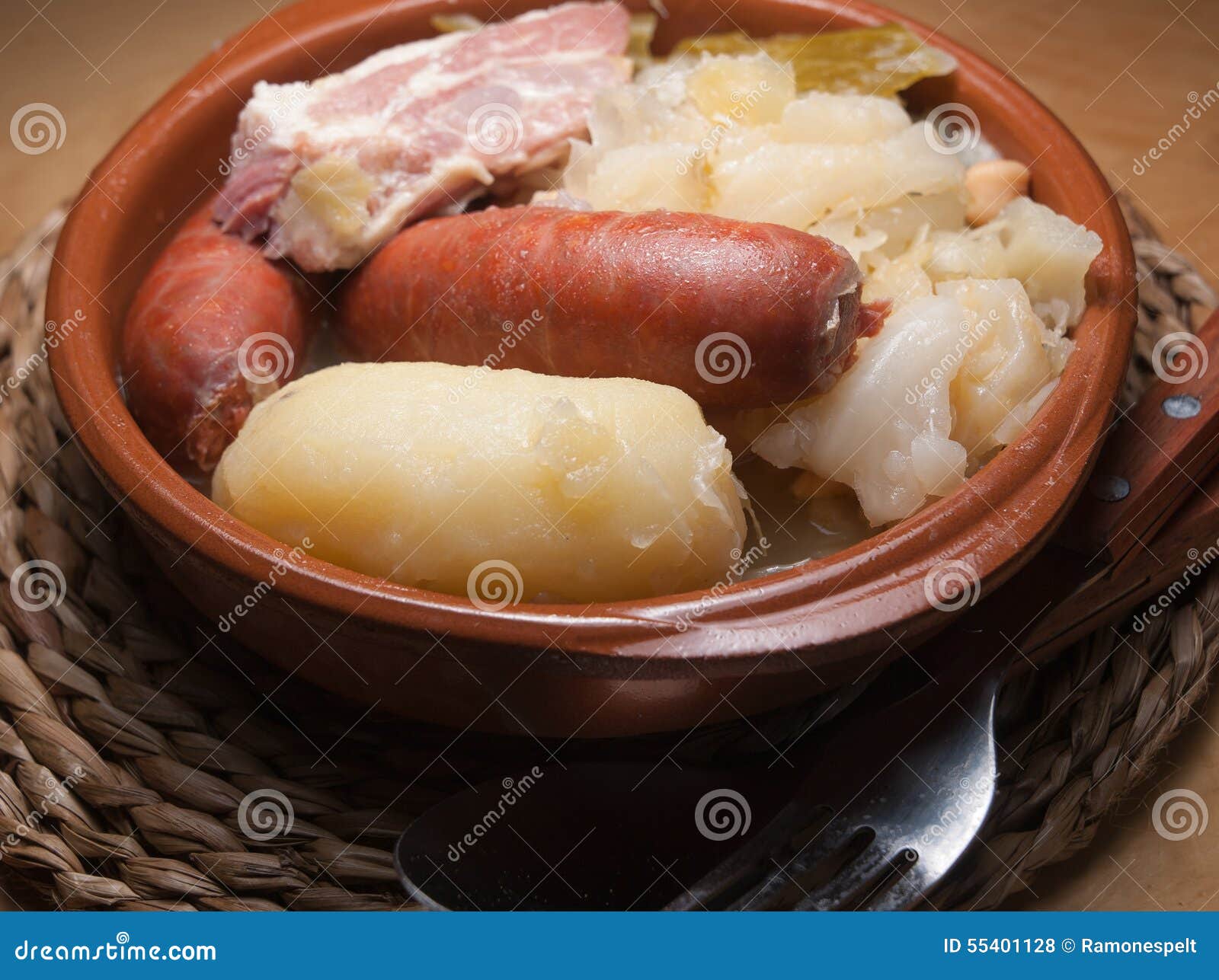 Galician Stew, a Typical Spanish Dish Stock Photo - Image of spoon ...