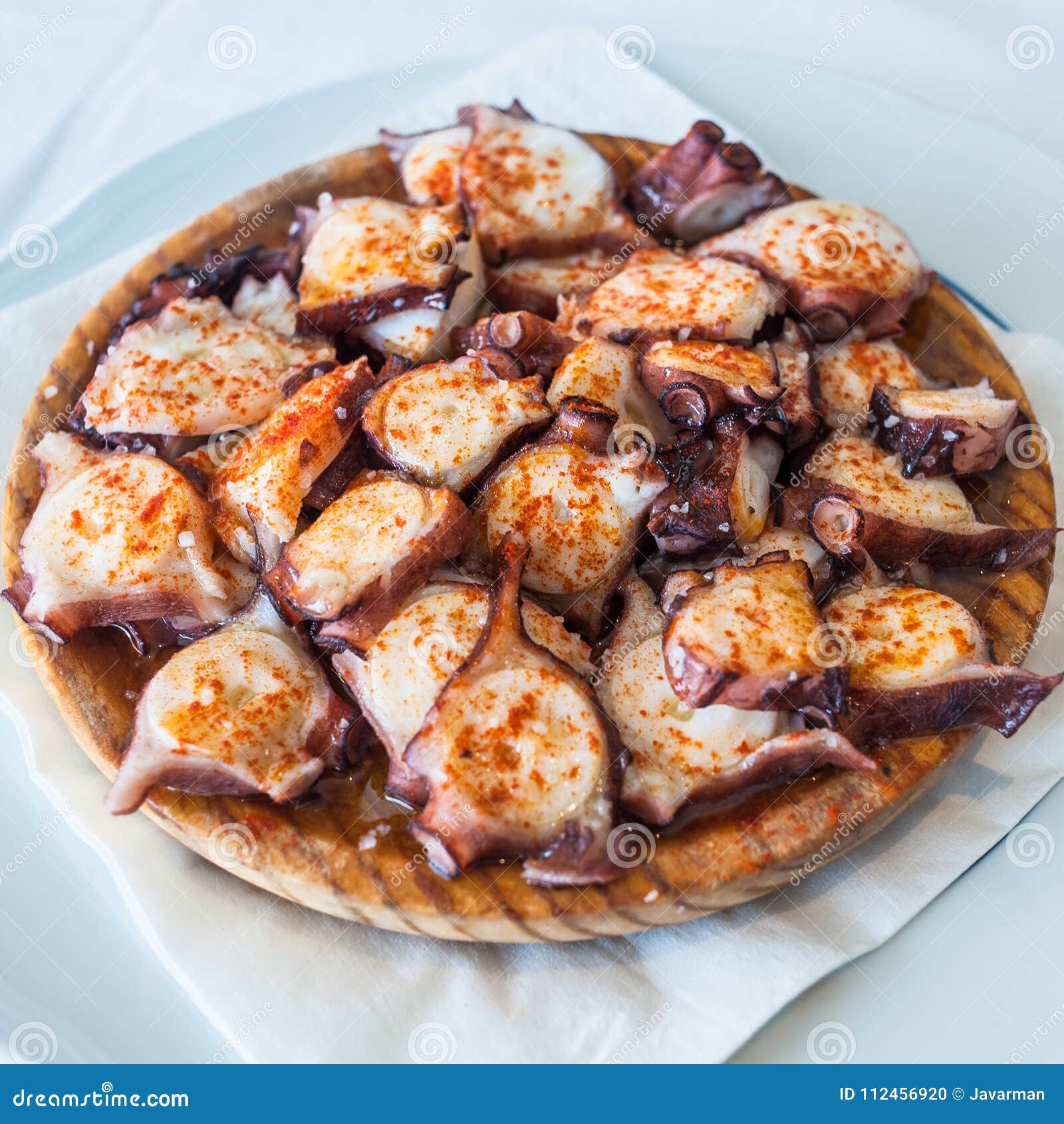 Pulpo A La Gallega, A Recipe Of Octopus Typical In Spain Stock Image ...