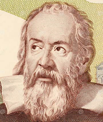 Galileo Galilei stock image. Image of face, genius, currency - 10035505