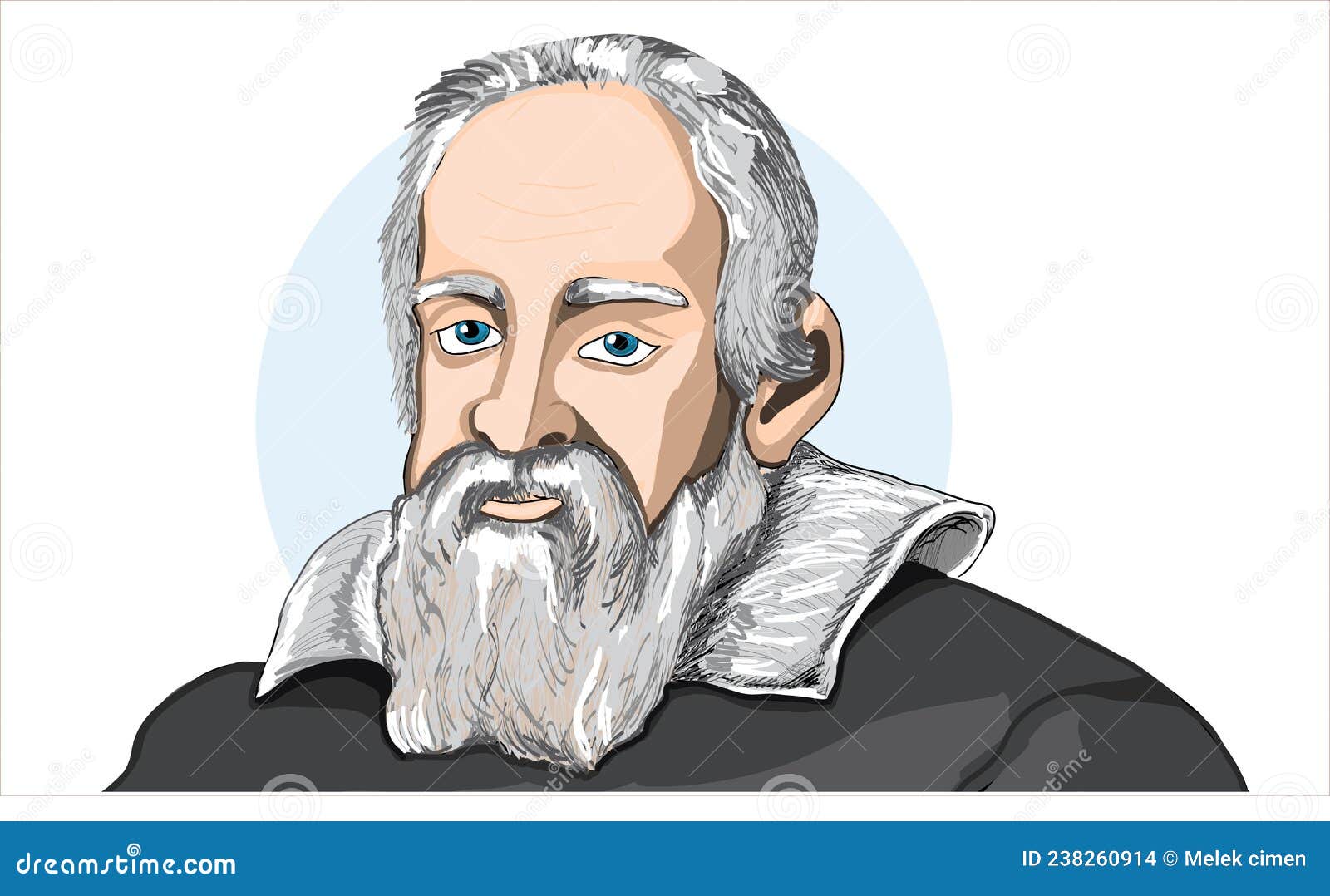 Galileo Galilei Vector Sketch Portrait Isolated | CartoonDealer.com ... Galileo Galilei Vector Sketch Portrait Isolated | CartoonDealer.com ...