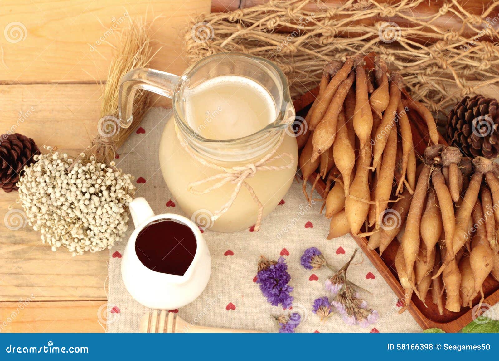 Galingale Water and Fresh Galingale with Honey. Stock Photo - Image of ...