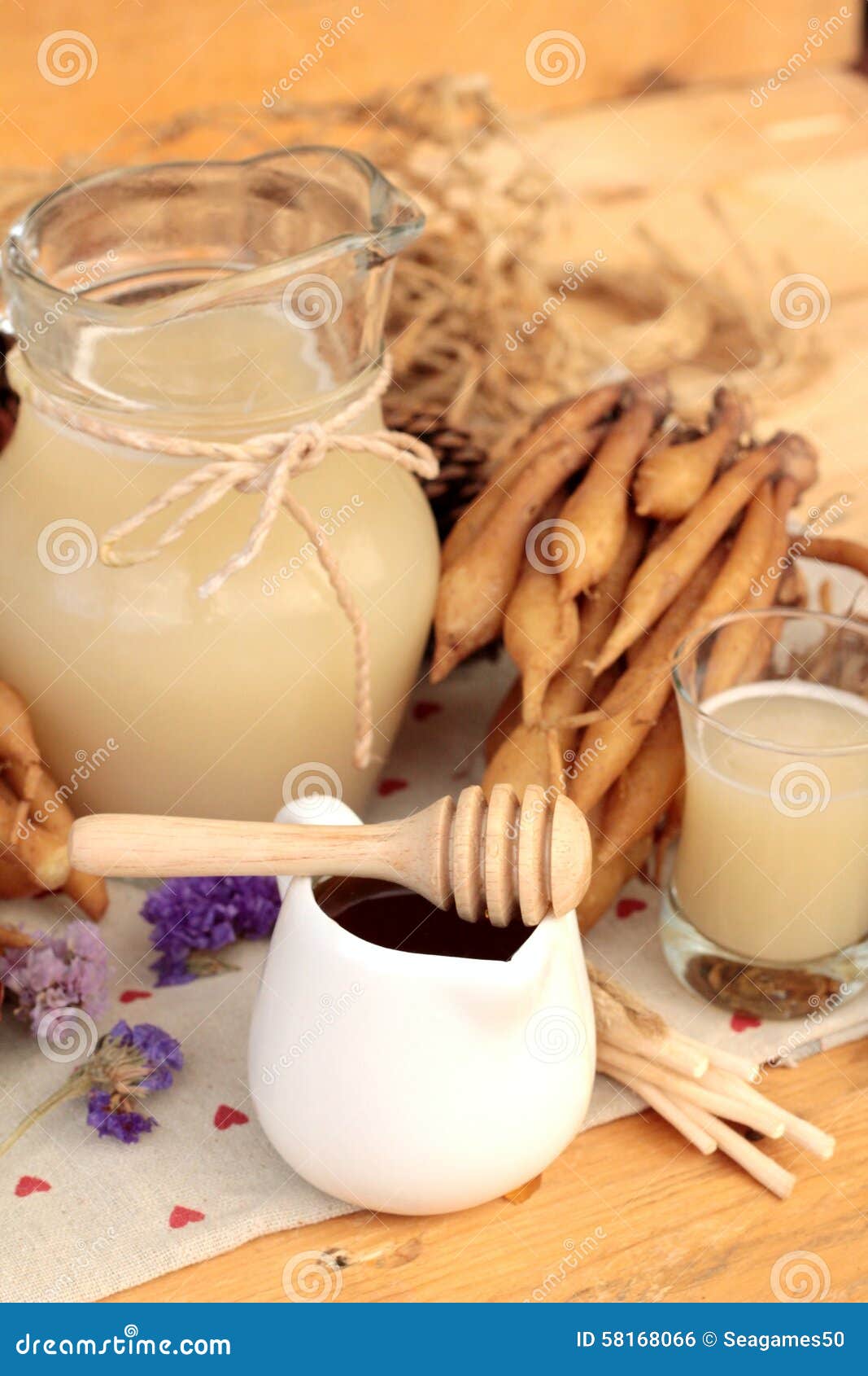 Galingale Water and Fresh Galingale with Honey. Stock Photo - Image of ...