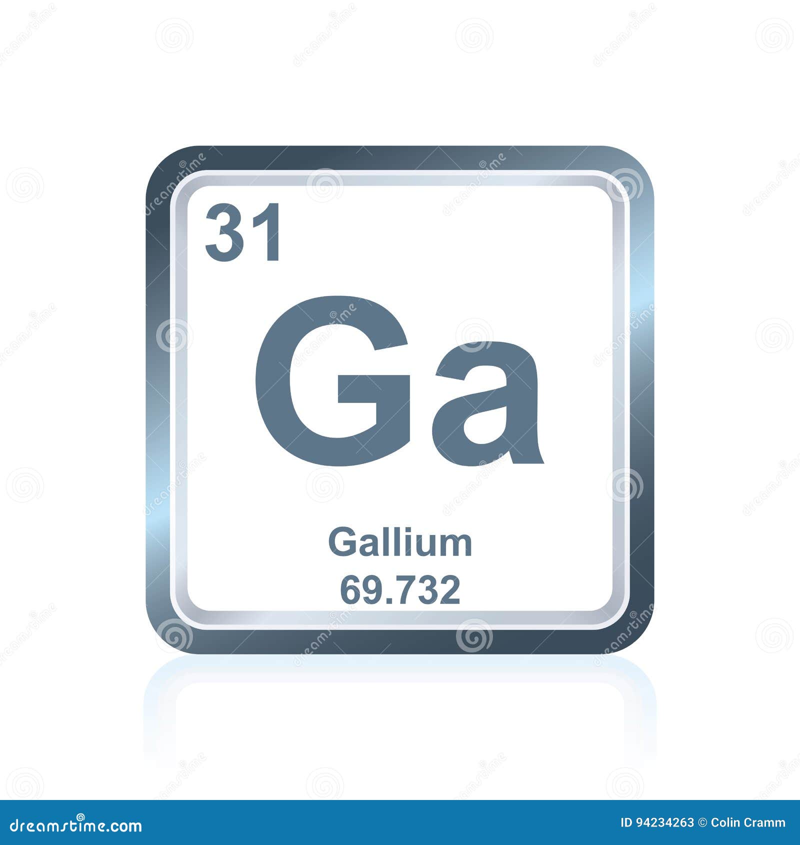 Galio Del Elemento Químico De La Tabla Periódica Stock de ilustración ...
