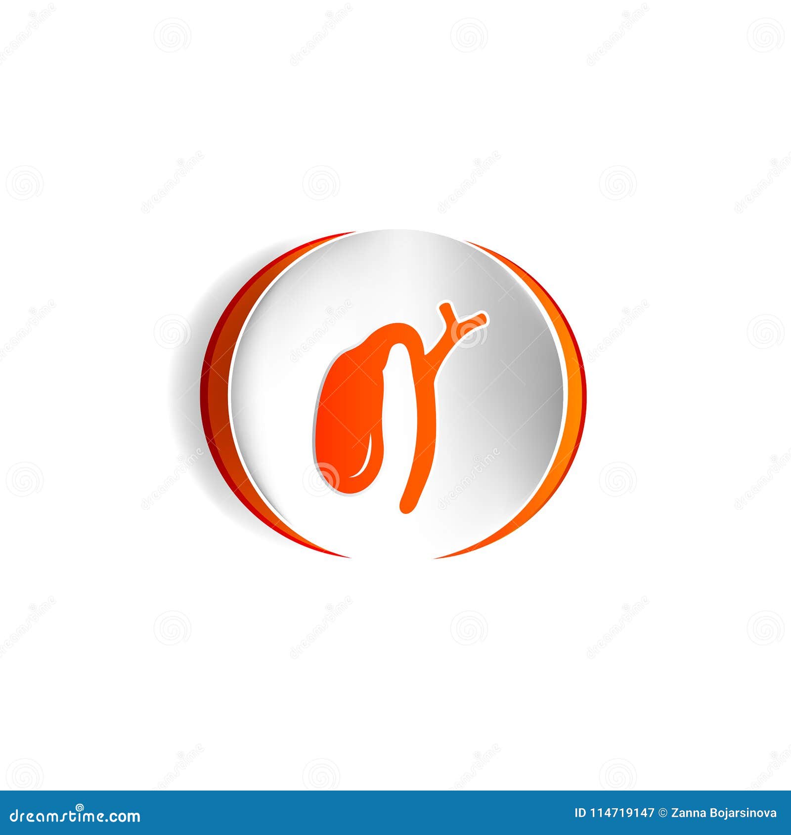 Gall bladder icon. stock illustration. Illustration of sign - 114719147