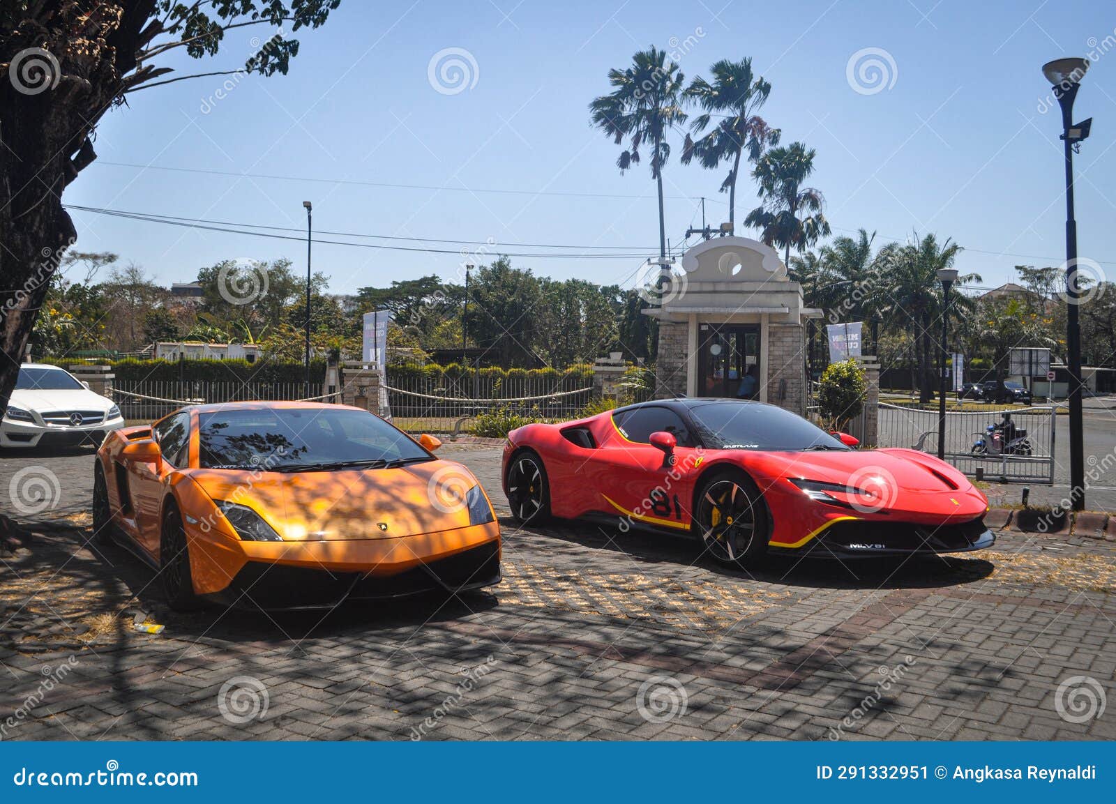 Ferrari SF90 Spider Detail, Gold Yellow Color Editorial Image ...