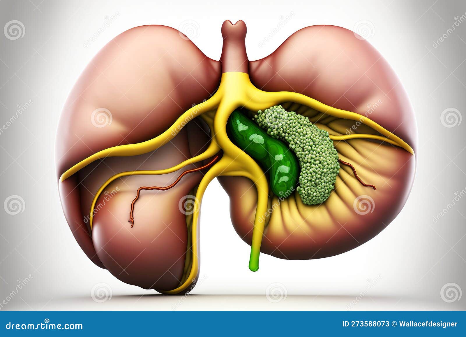 Gallbladder. Human Body Part Illustration. Generative AI. Stock ...