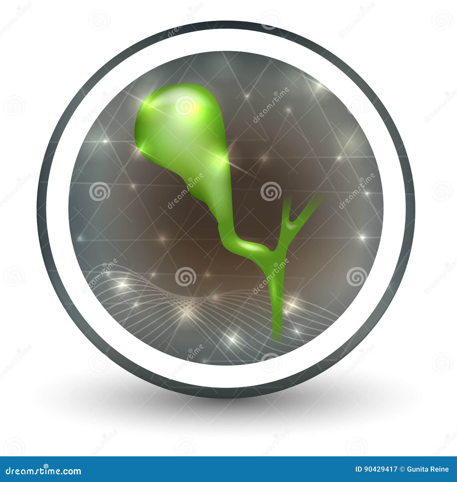 Gallbladder icon stock vector. Illustration of body, gallstones - 90429417