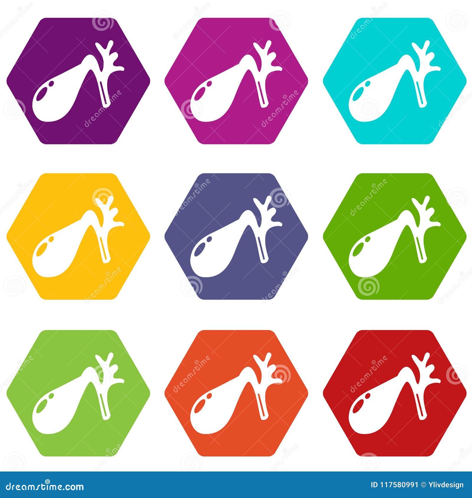 Gallbladder Icons Set 9 Vector Stock Vector - Illustration of ...
