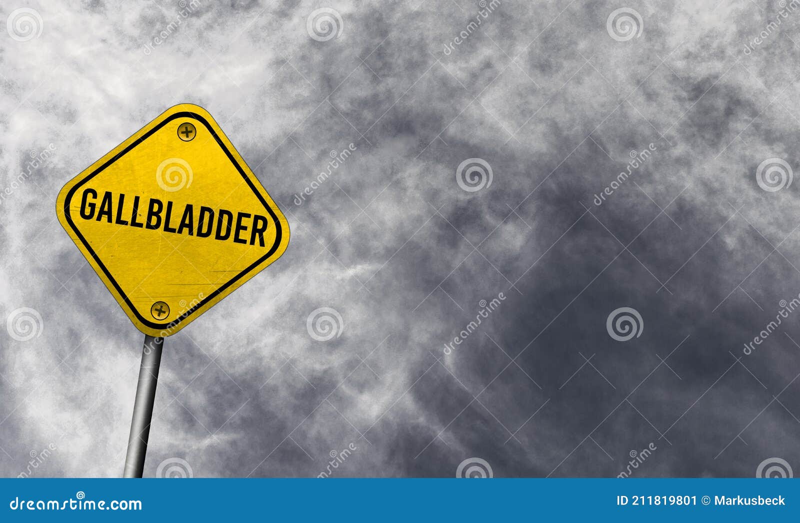 Gallbladder - Yellow Sign with Cloudy Background Stock Image - Image of ...