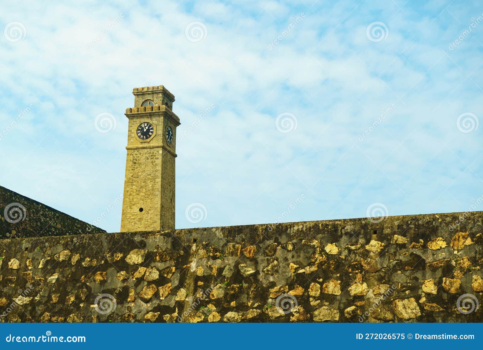 Galle Fort Clock Tower in Sri Lanka Stock Image - Image of dutch, tower ...