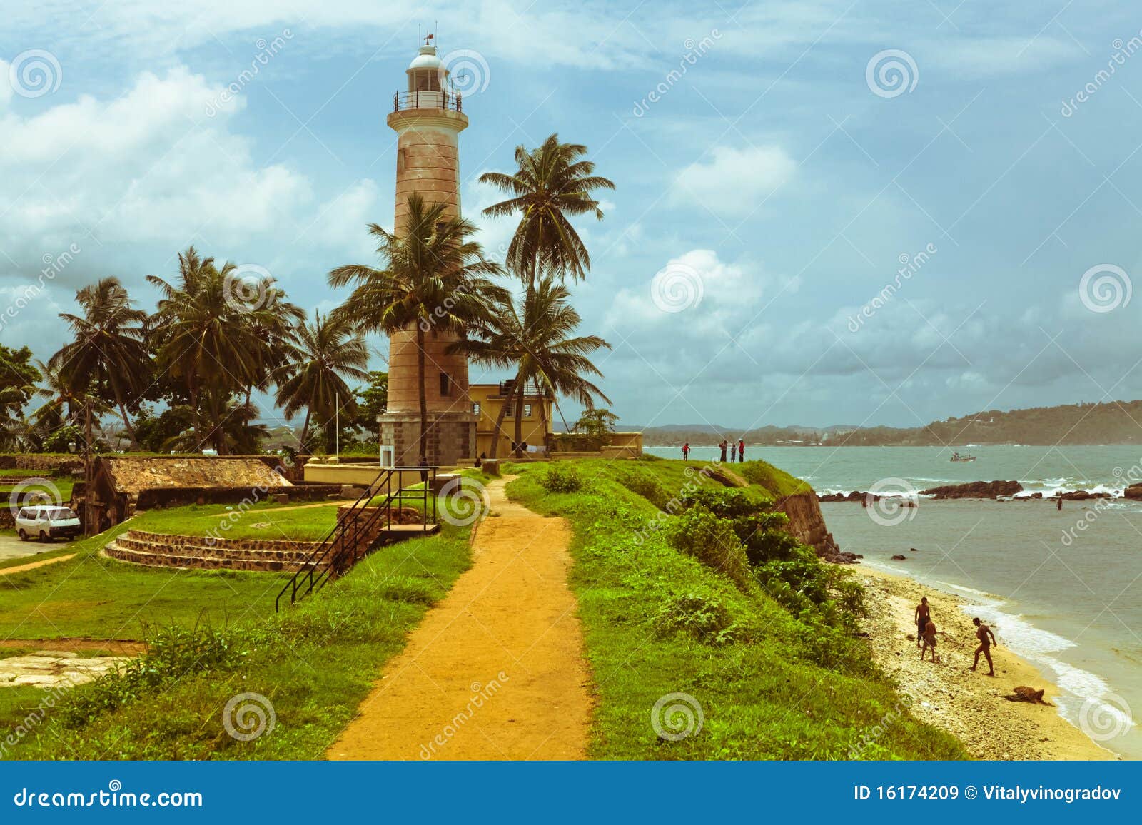 Galle lighthouse stock image. Image of galle, fort, dutch - 16174209