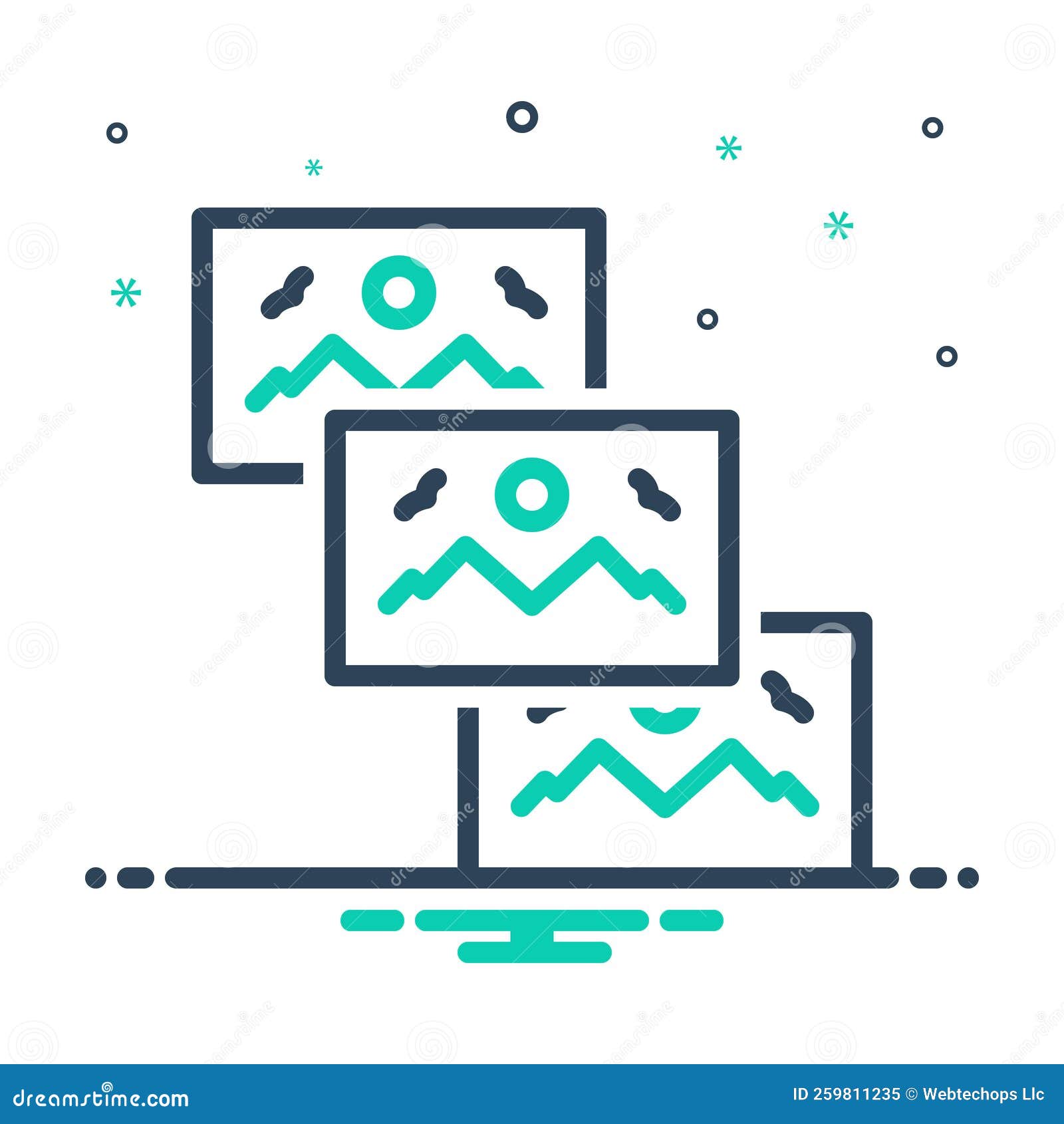 Mix Icon for Galleries, Gallery and Images Stock Illustration ...