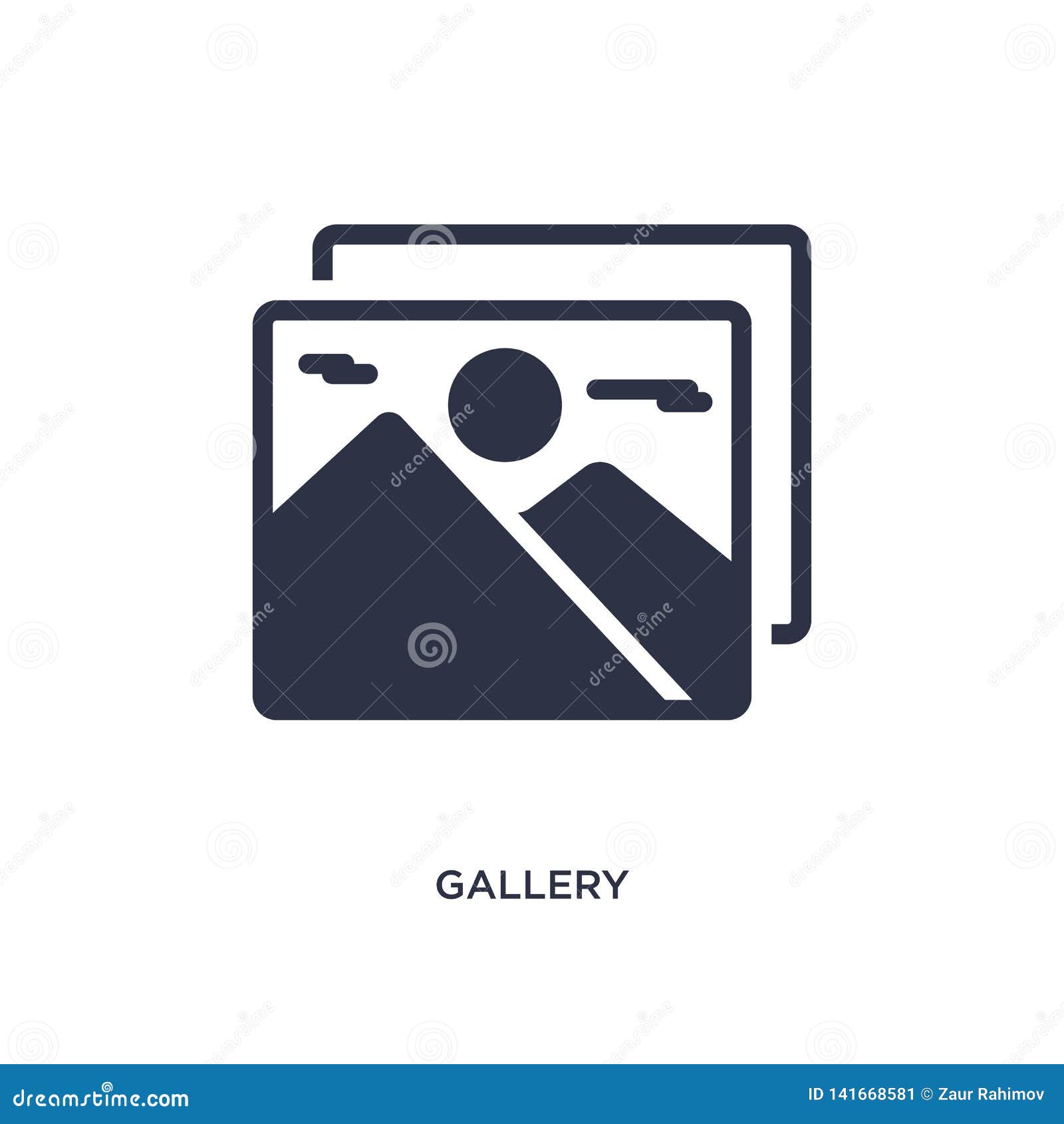 Gallery Icon on White Background. Simple Element Illustration from User ...