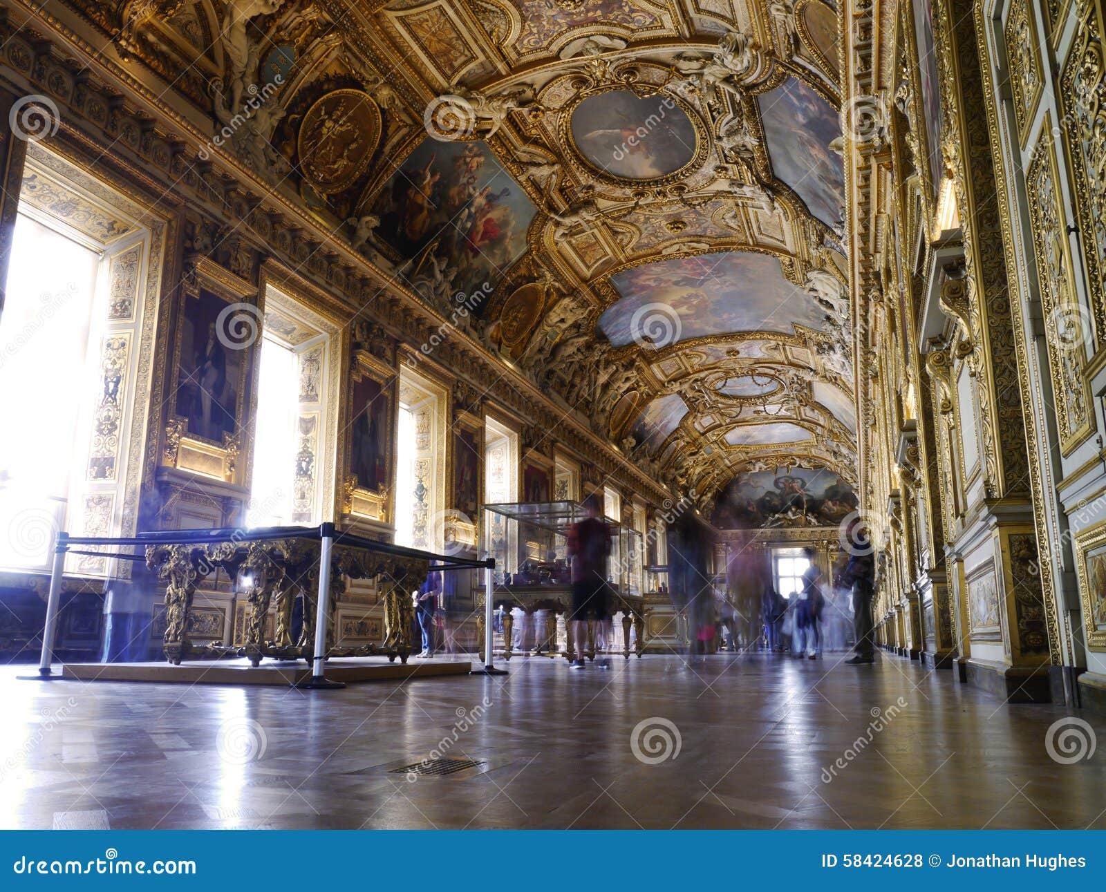 A Gallery Inside the Louvre, Paris Editorial Stock Photo - Image of ...