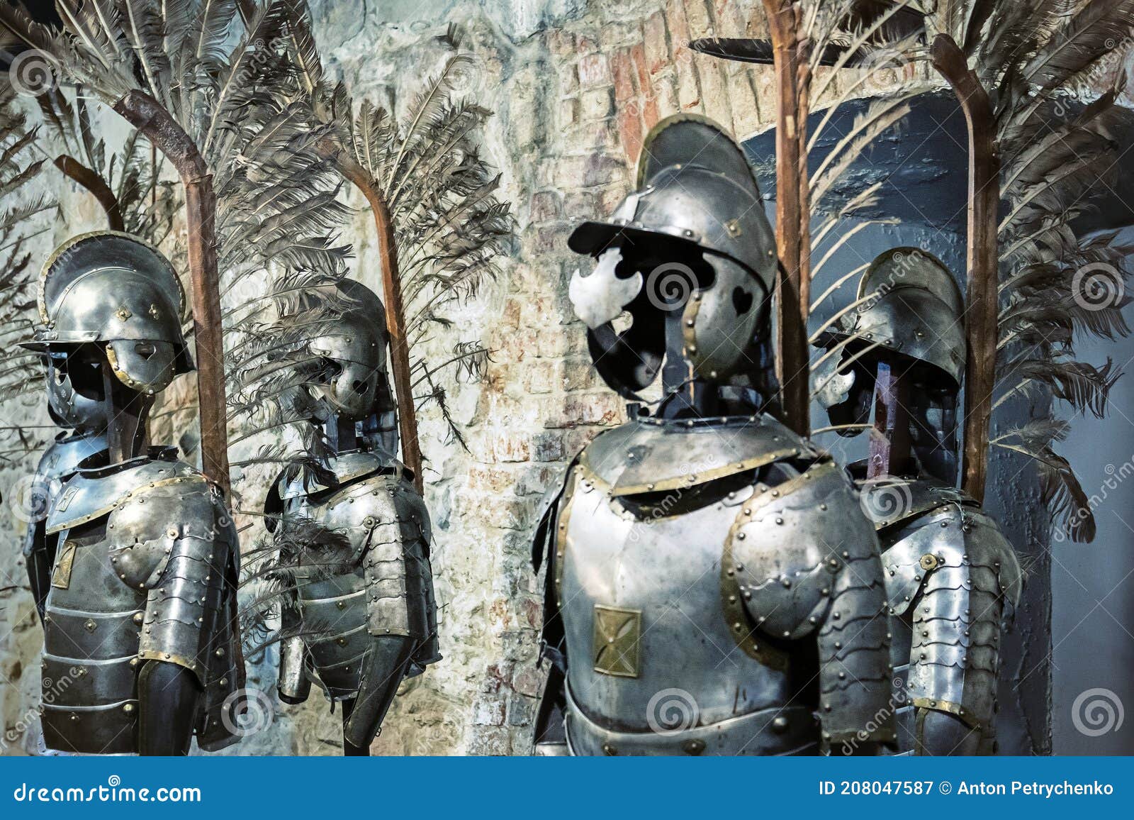 Gallery of Knight`s Armor. Knight`s Iron Armor in the Museum Editorial ...