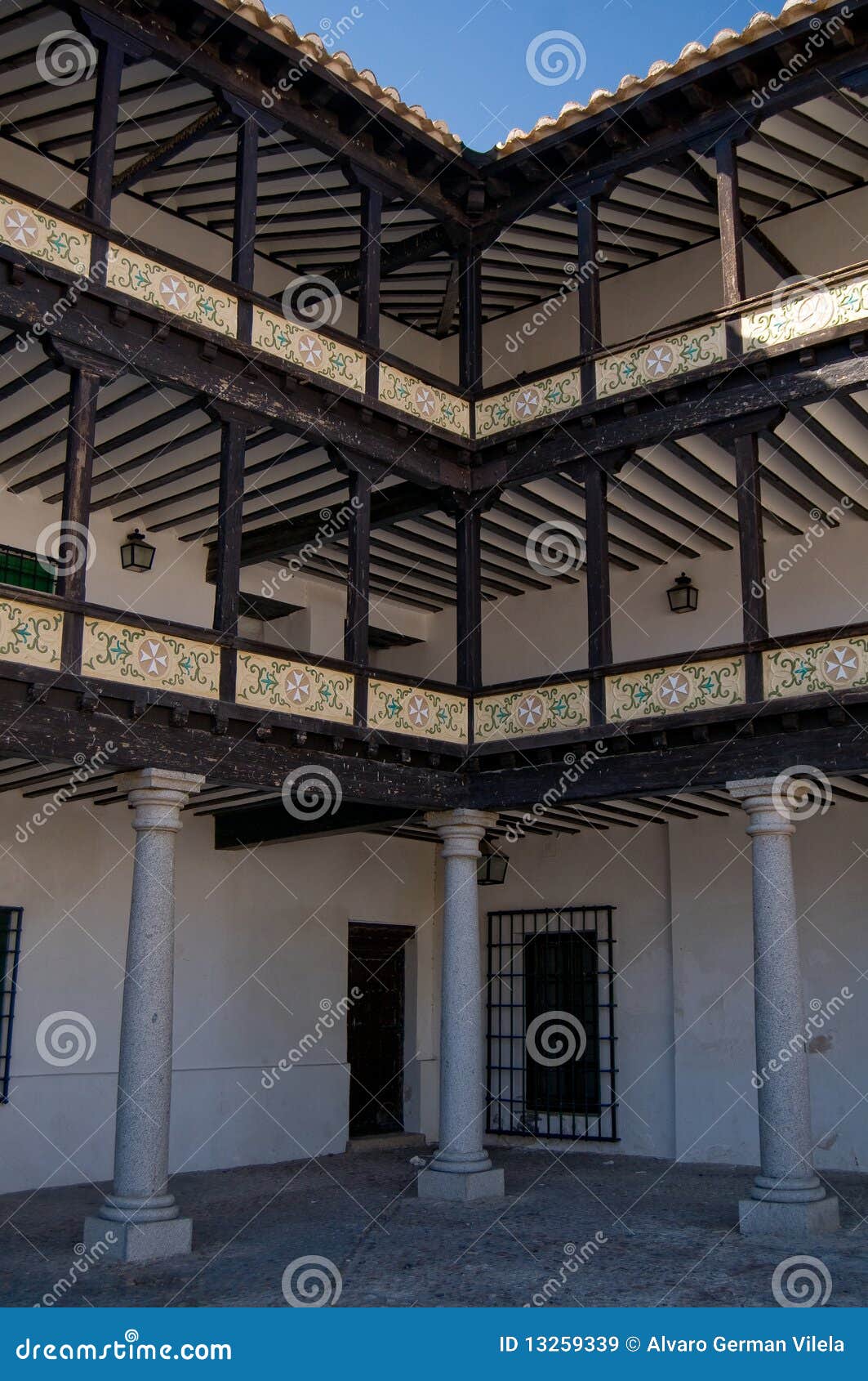 Gallery of Mayor Square from Tembleque, Spain Stock Image - Image of ...