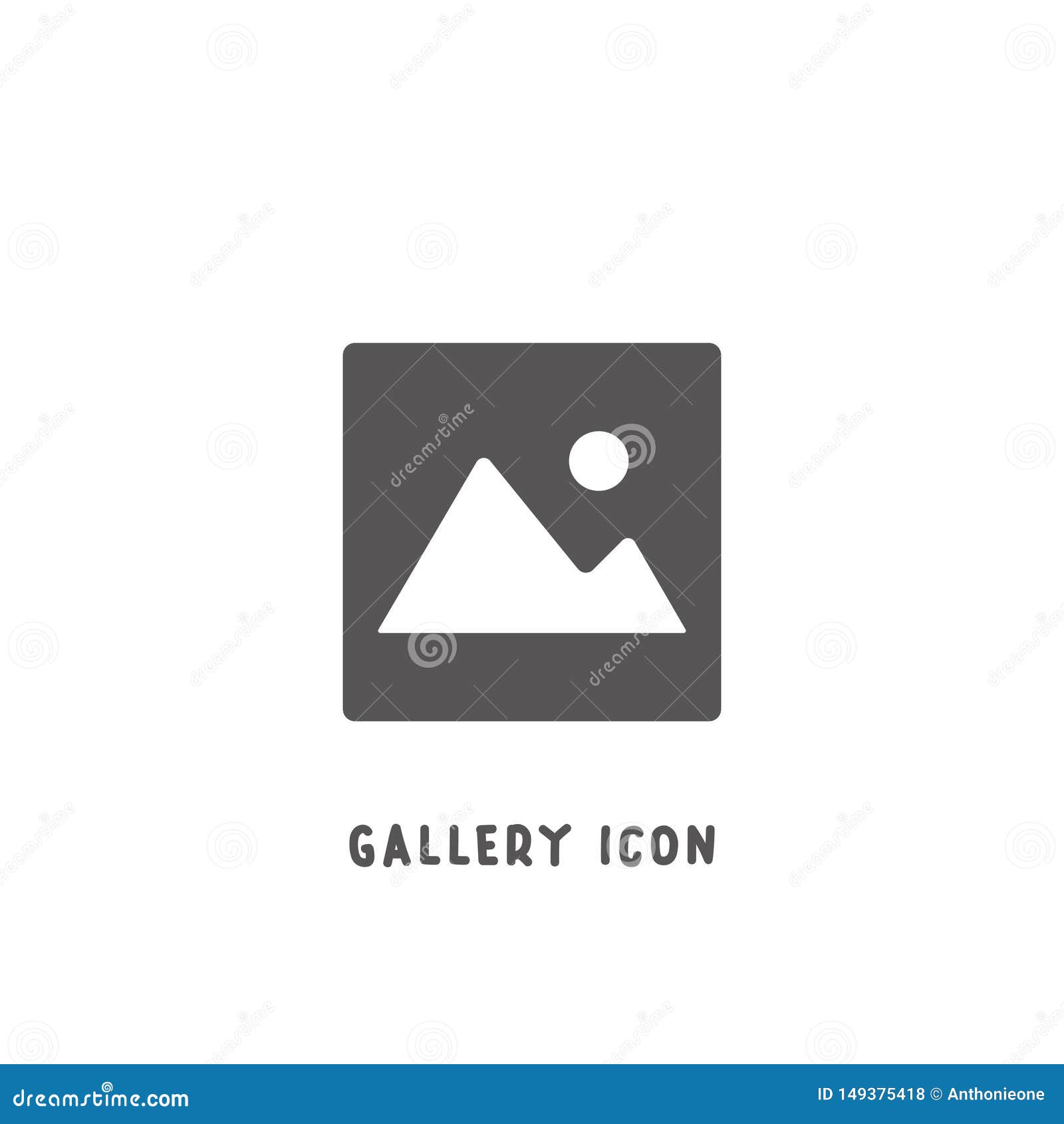 Gallery Picture Icon Simple Flat Style Vector Illustration Stock Vector ...
