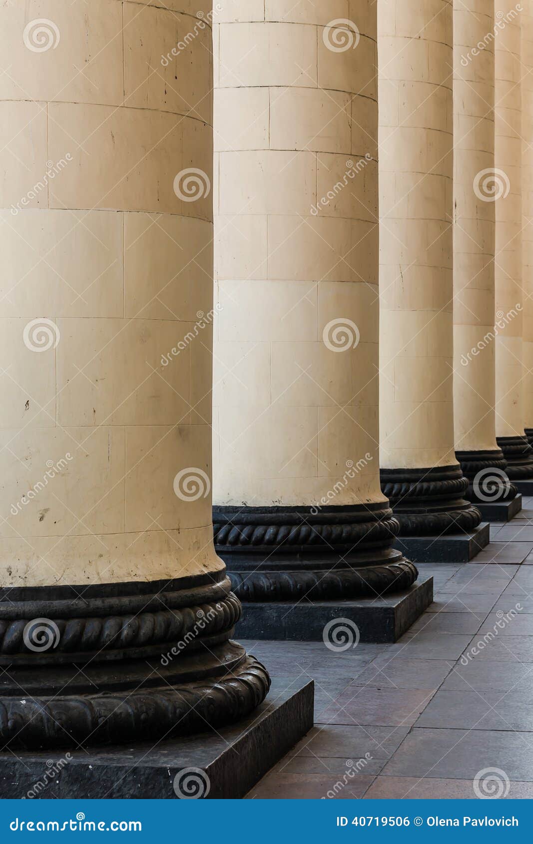 Gallery of pillars stock photo. Image of capital, classical - 40719506