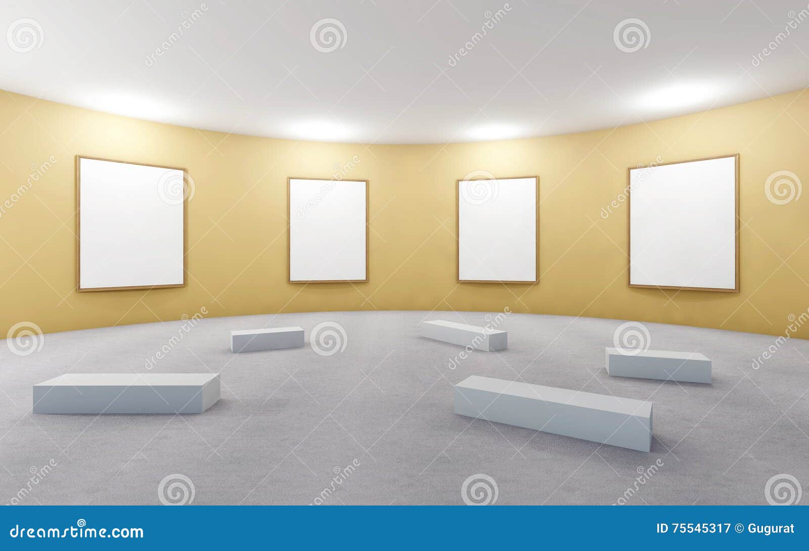 Gallery Studio and Picture Frame Contemporary Stock Illustration ...