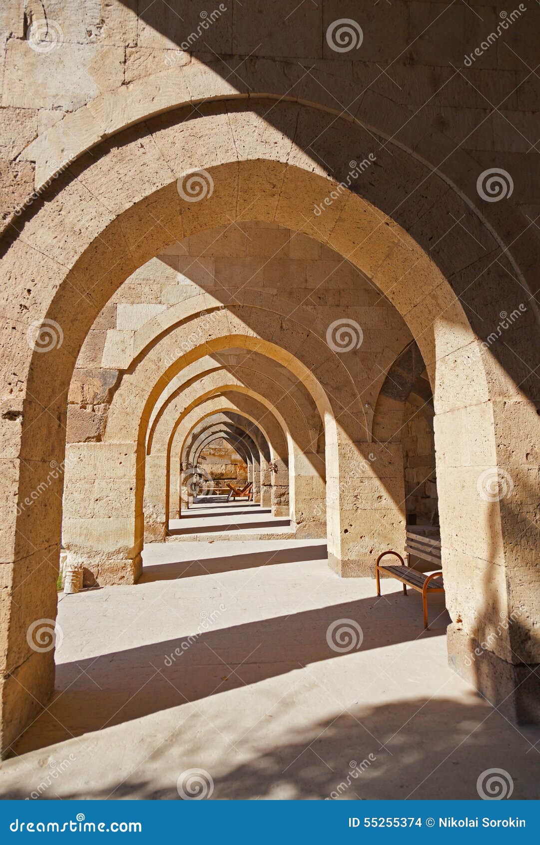 Gallery of the Sultanhani Caravansary at Turkey Stock Photo - Image of ...