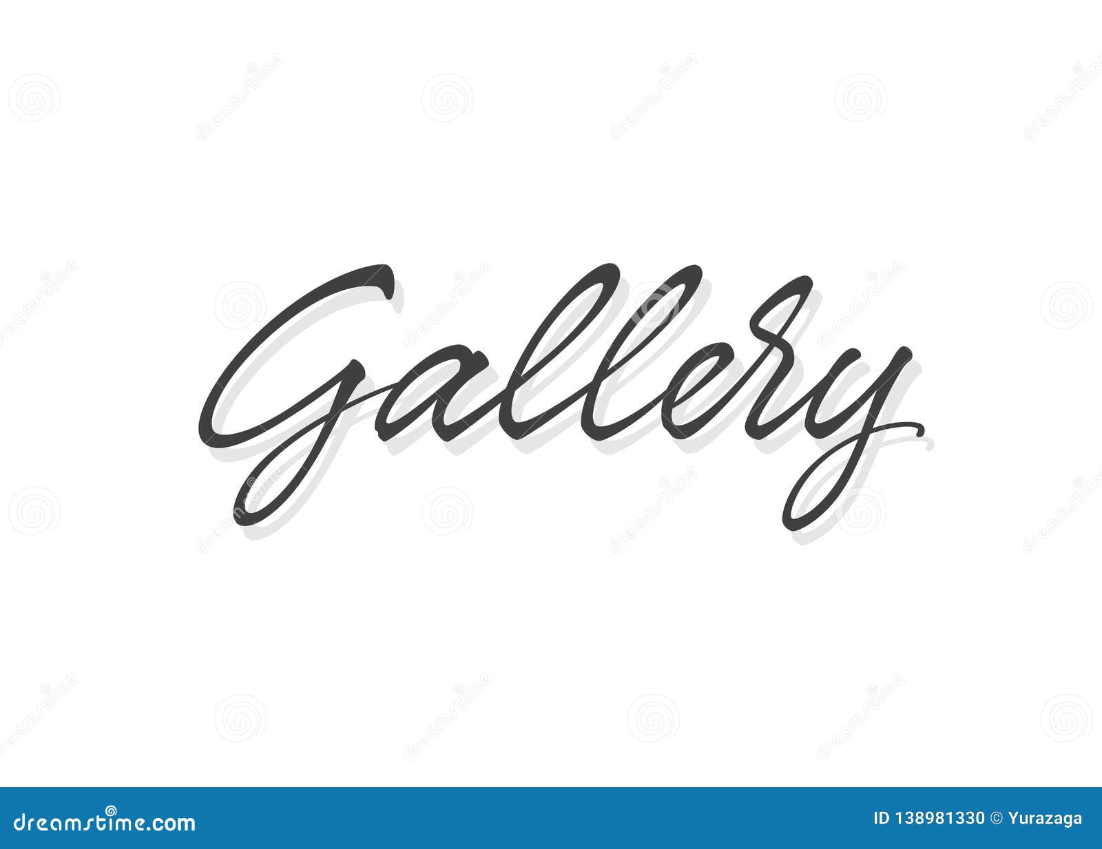 Gallery vector lettering stock vector. Illustration of studio - 138981330