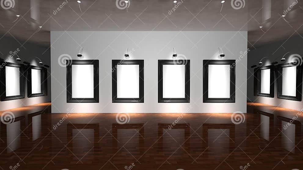 Gallery wall stock illustration. Illustration of creativity - 28028460