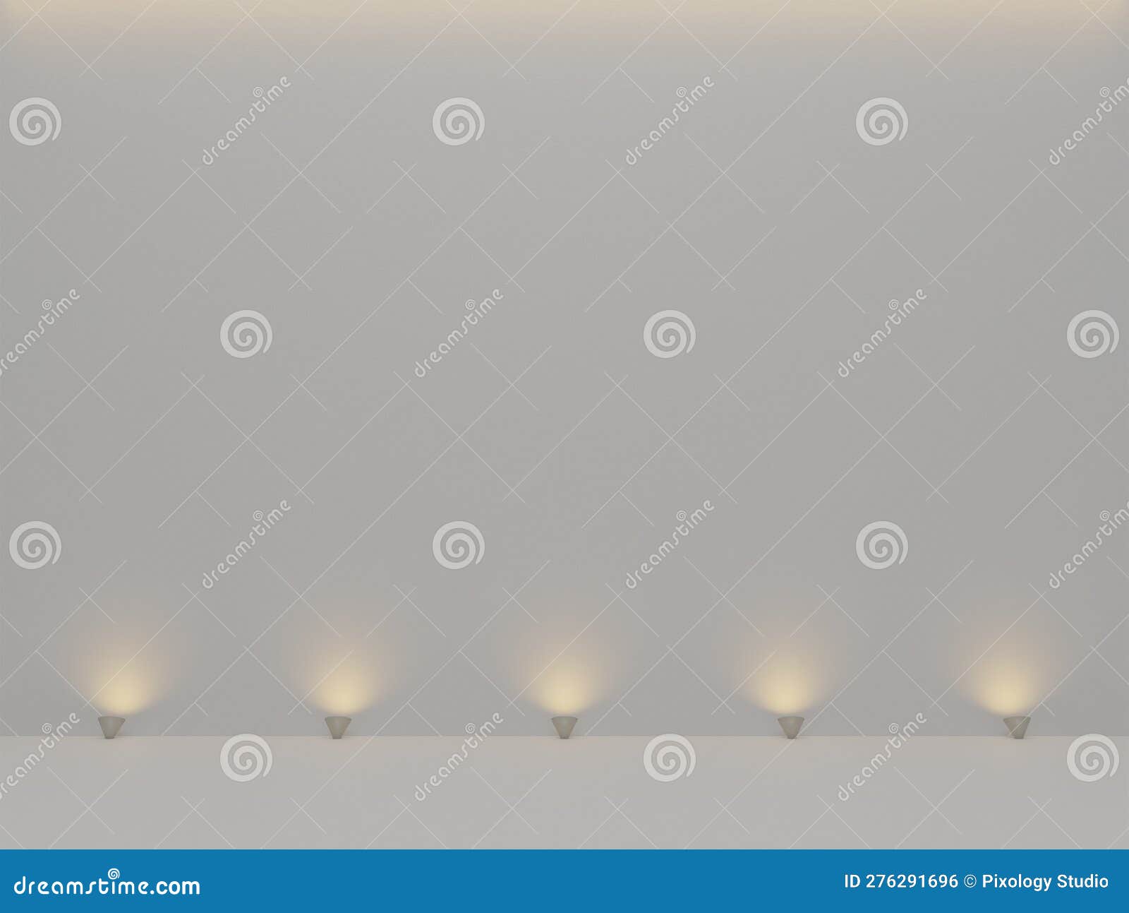 Gallery Wall Background with Yellow Lighting Stock Illustration ...