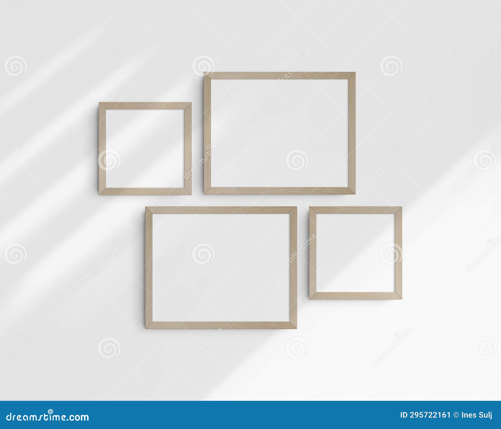 Gallery Wall Mockup Set, 4 Birch Wooden Frames. Clean, Modern, And ... Gallery Wall Mockup Set, 4 Birch Wooden Frames. Clean, Modern, And ...