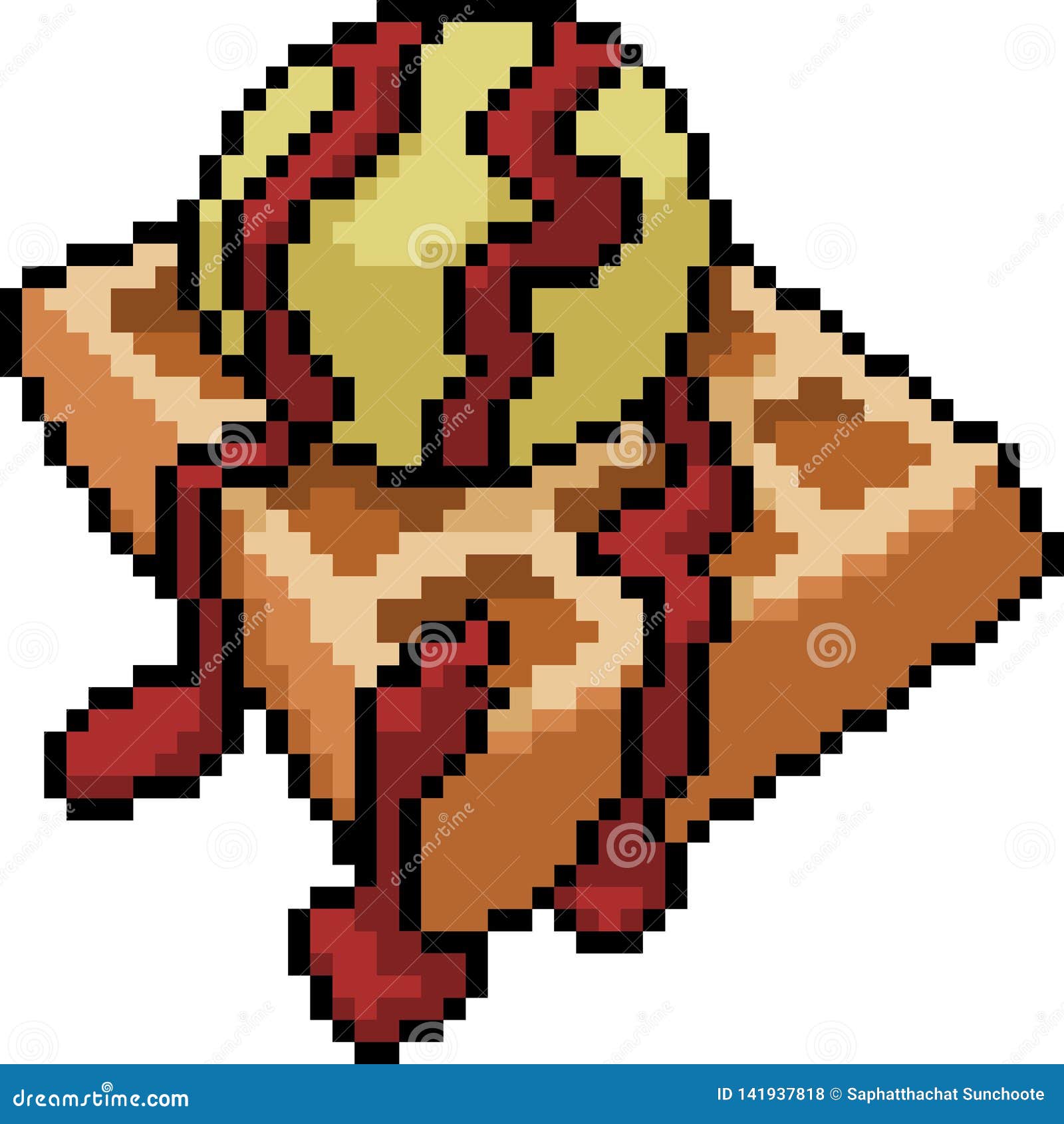 Galleta Del Helado Del Arte Del Pixel Del Vector Ilustración del Vector ...